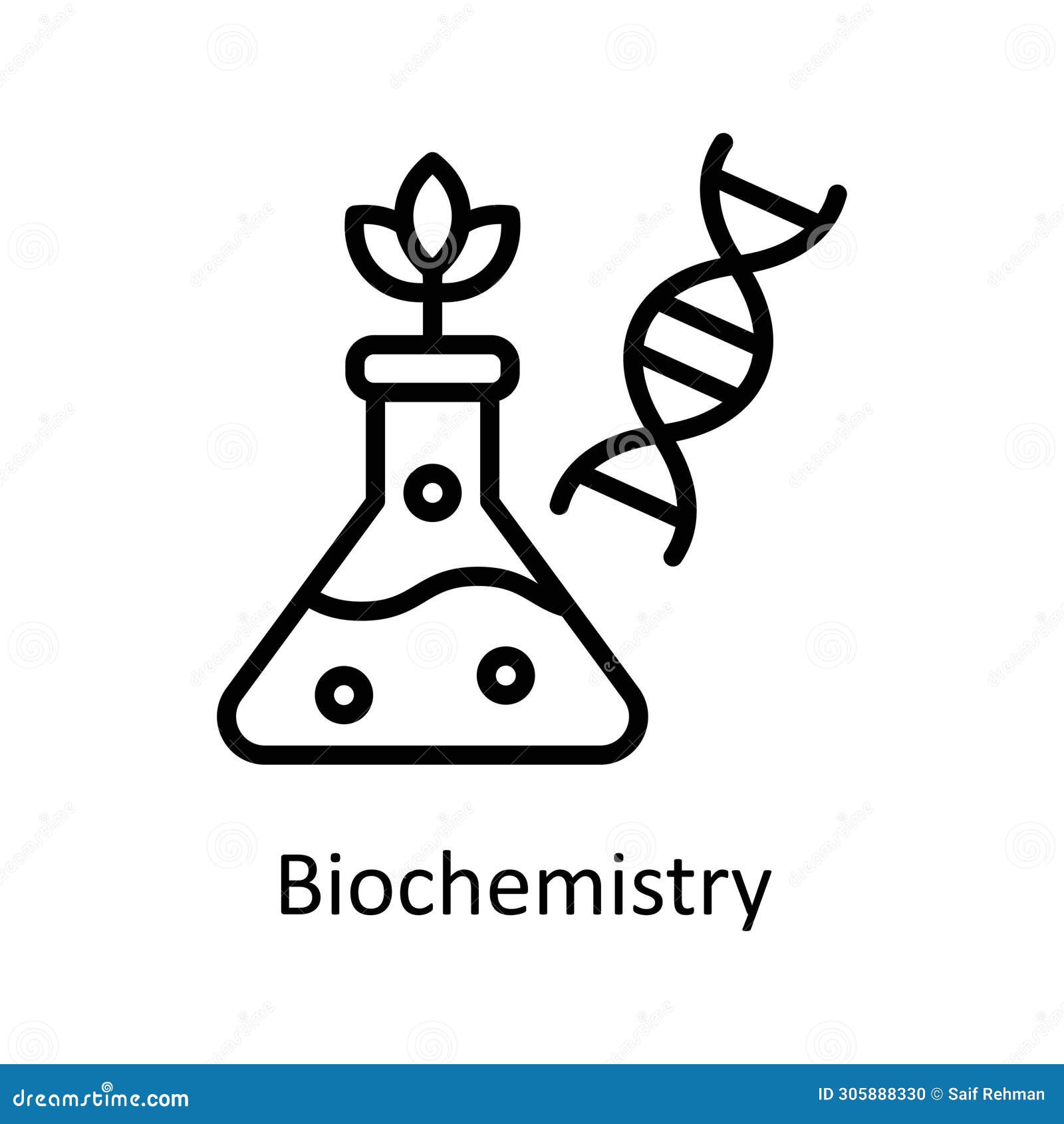 Biochemistry Vector Outline Icon Style Illustration. EPS 10 File Stock ...