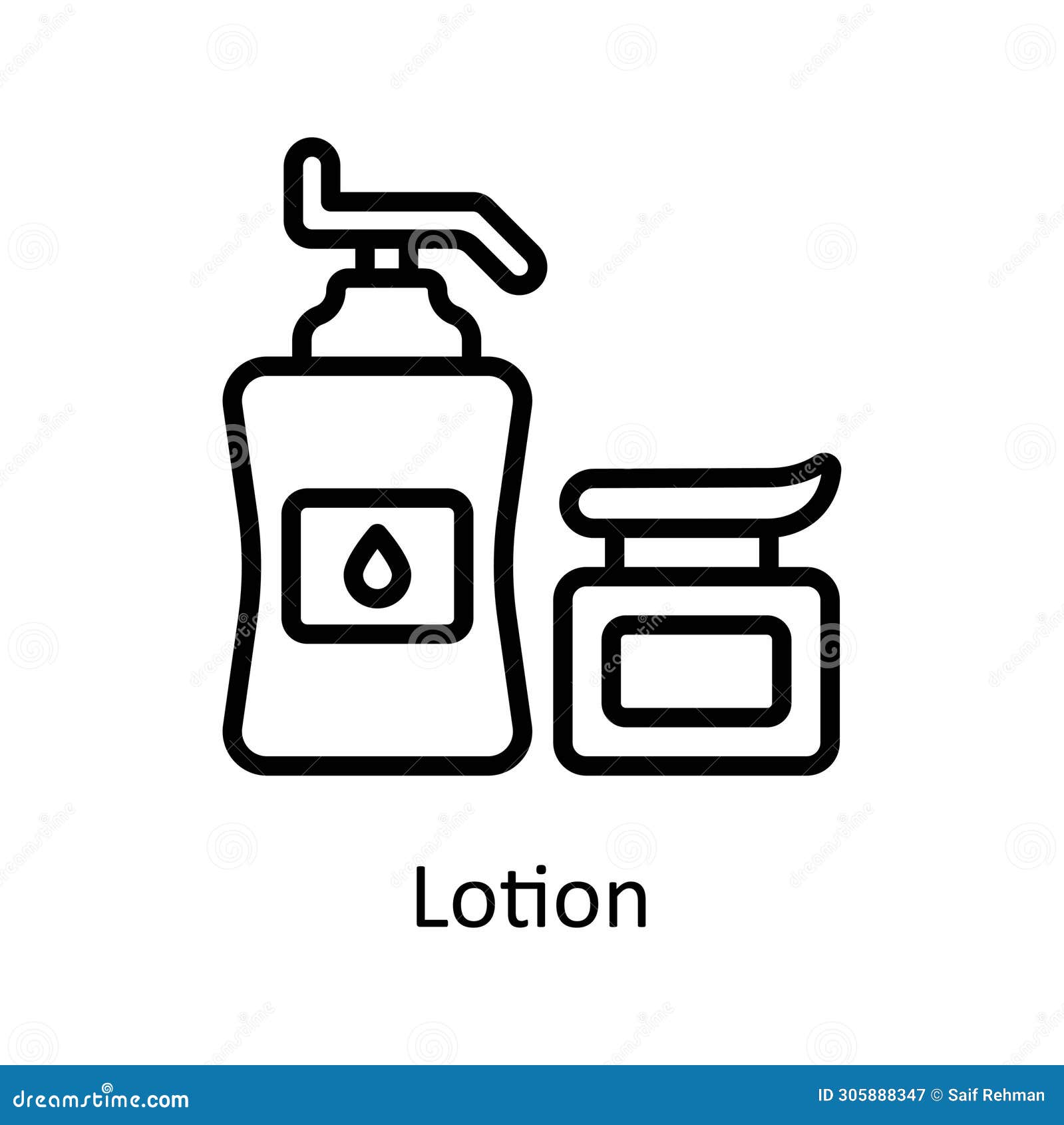 Lotion Vector Outline Icon Style Illustration. EPS 10 File Stock ...