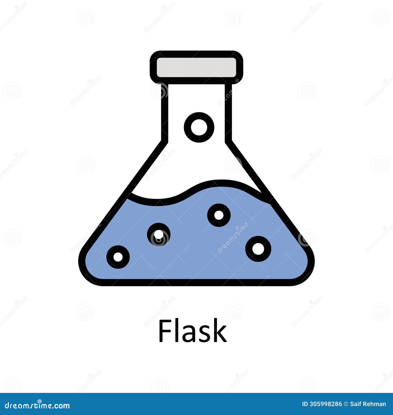 Flask Vector Filled Outline Icon Style Illustration. EPS 10 File Stock ...