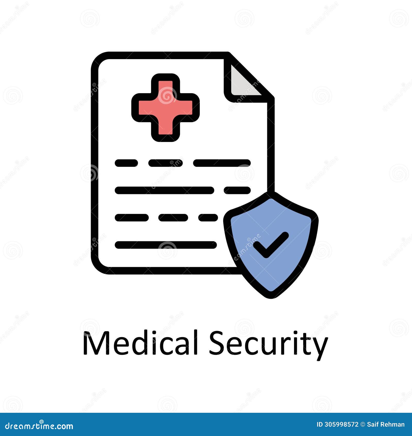 Medical Security Vector Filled Outline Icon Style Illustration. EPS 10 ...
