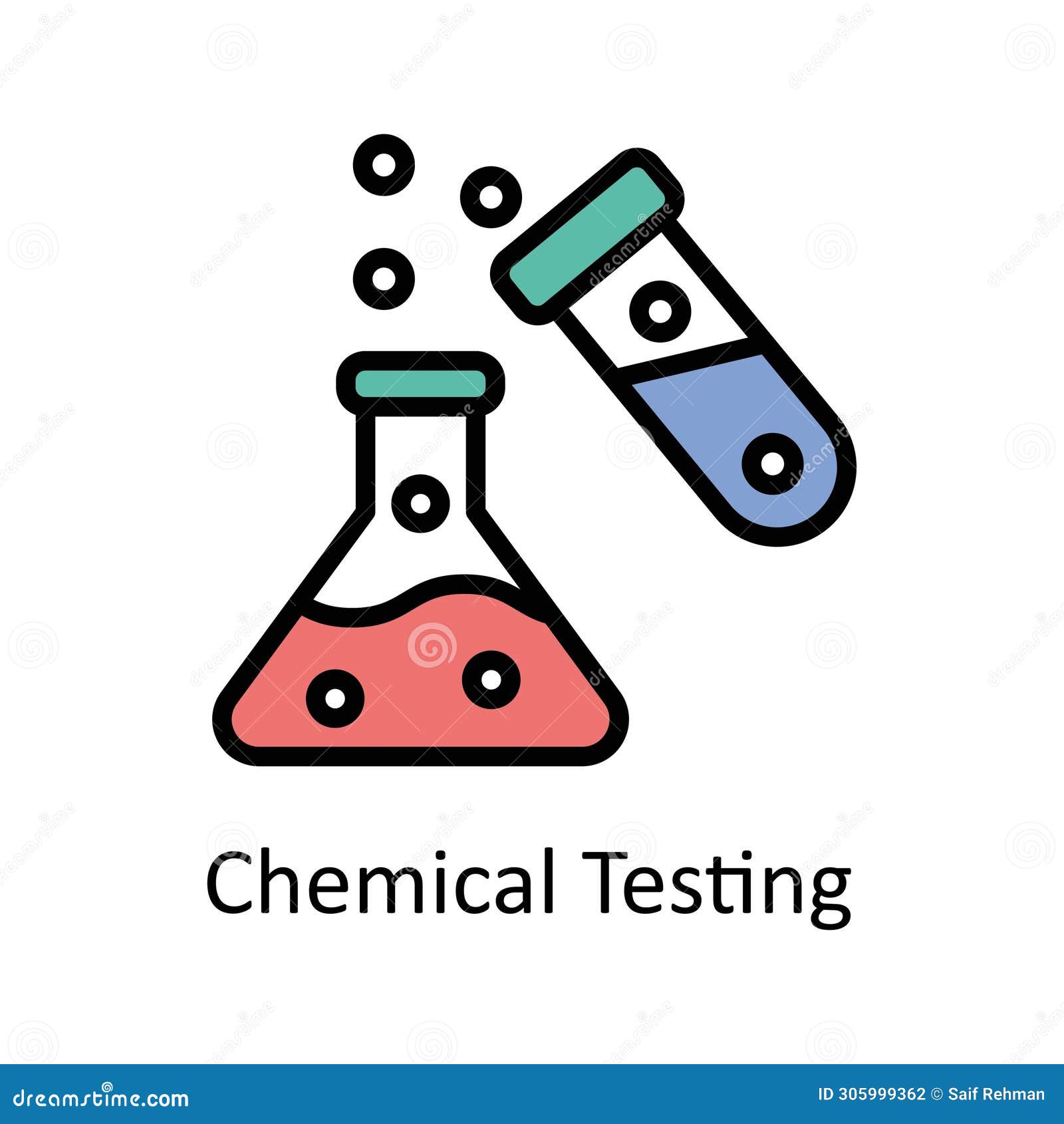Chemical Testing Vector Filled Outline Icon Style Illustration. EPS 10 ...