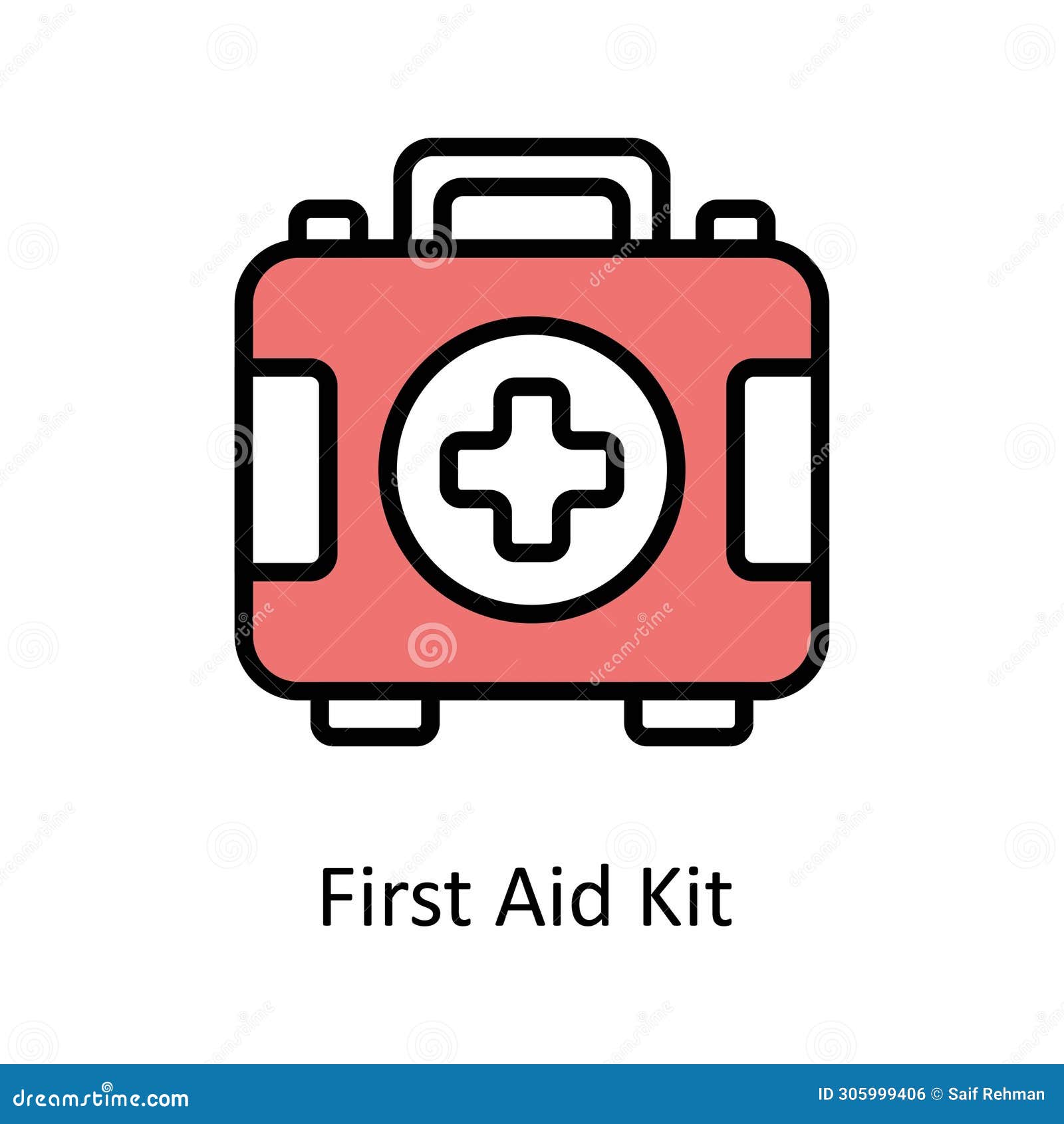 First Aid Kit Vector Filled Outline Icon Style Illustration. EPS 10 ...