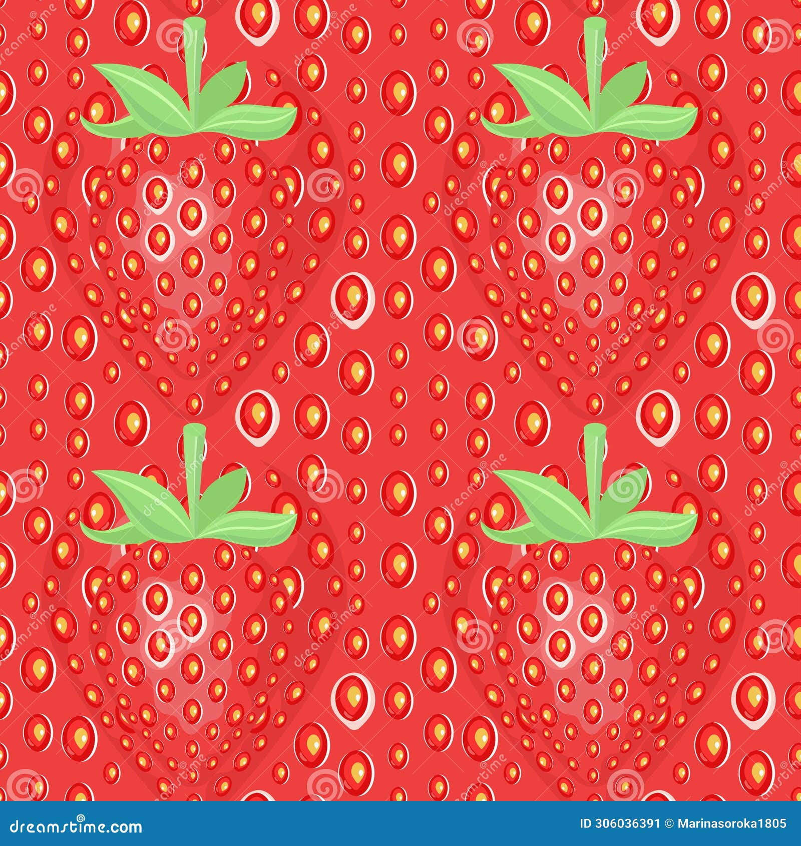Vector Seamless Strawberry Texture. Stock Vector - Illustration of ...
