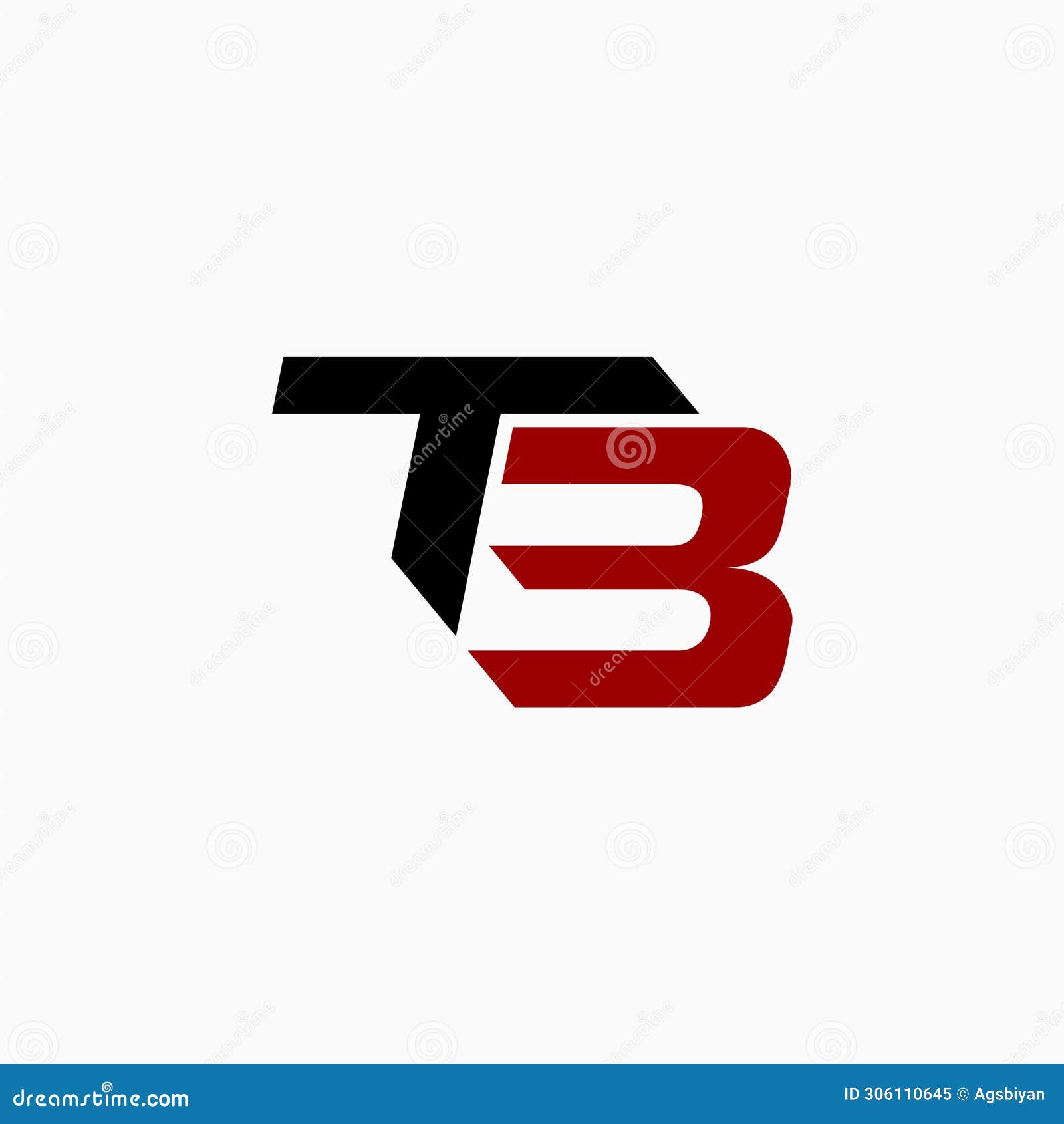 Initial Letter TB T3 Font Like 3D Sport Brand Clothing. Related ...