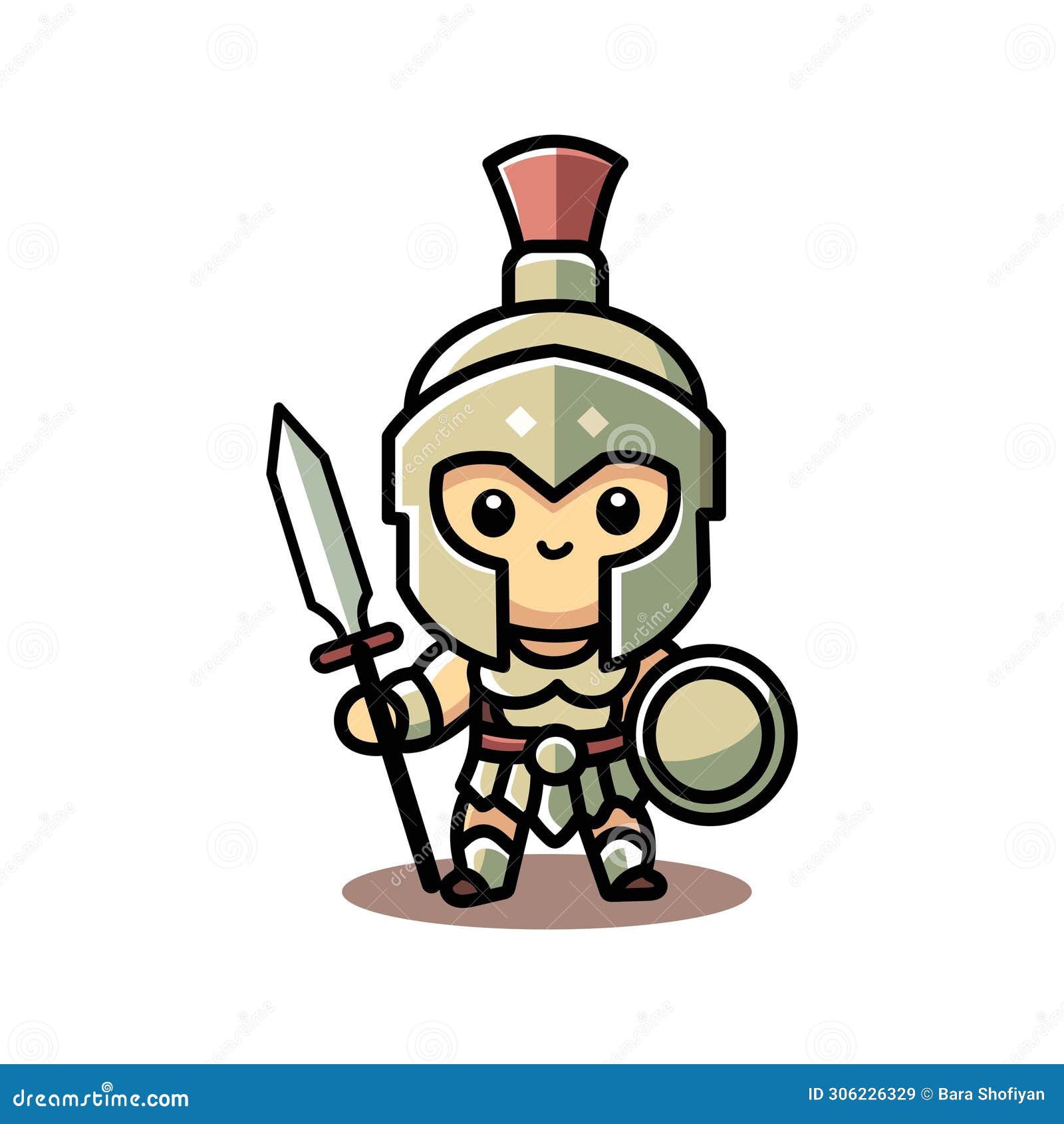 Cute Spartan Vector Design Illustration Stock Vector - Illustration of ...