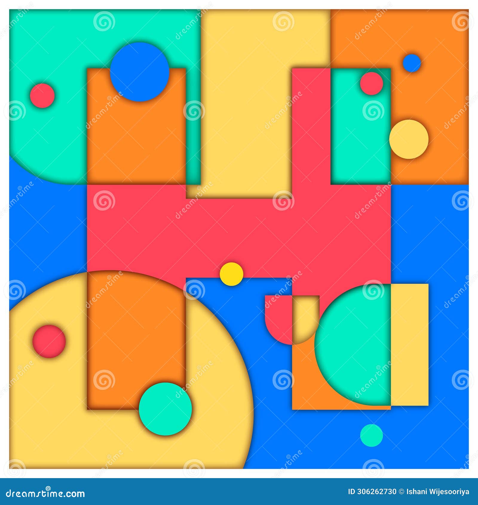 Creative Letter H Design with Colourful Basic Shapes and Patterns Stock ...