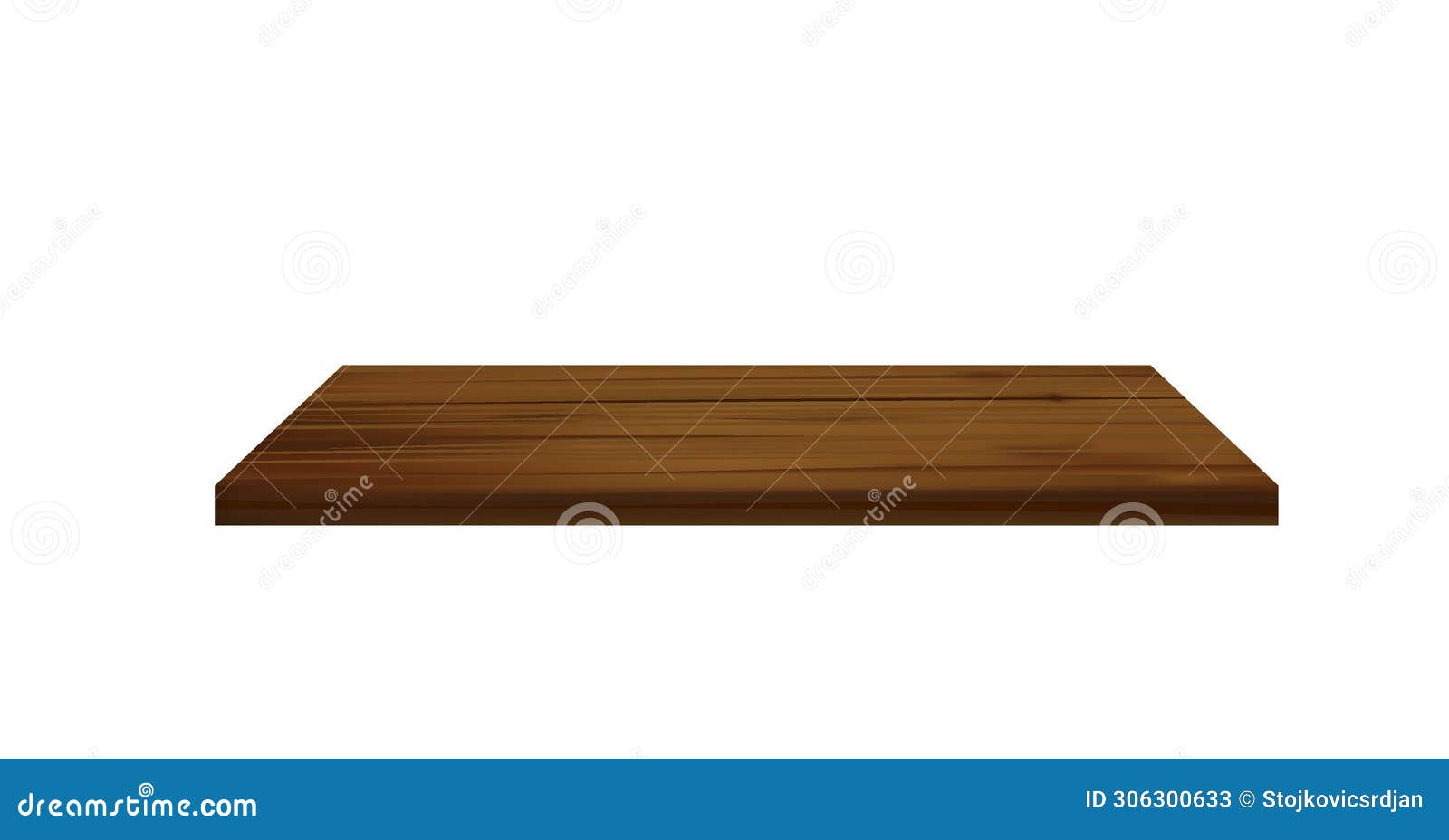 Wooden Oak Plank, Perspective View Stock Vector - Illustration of light ...