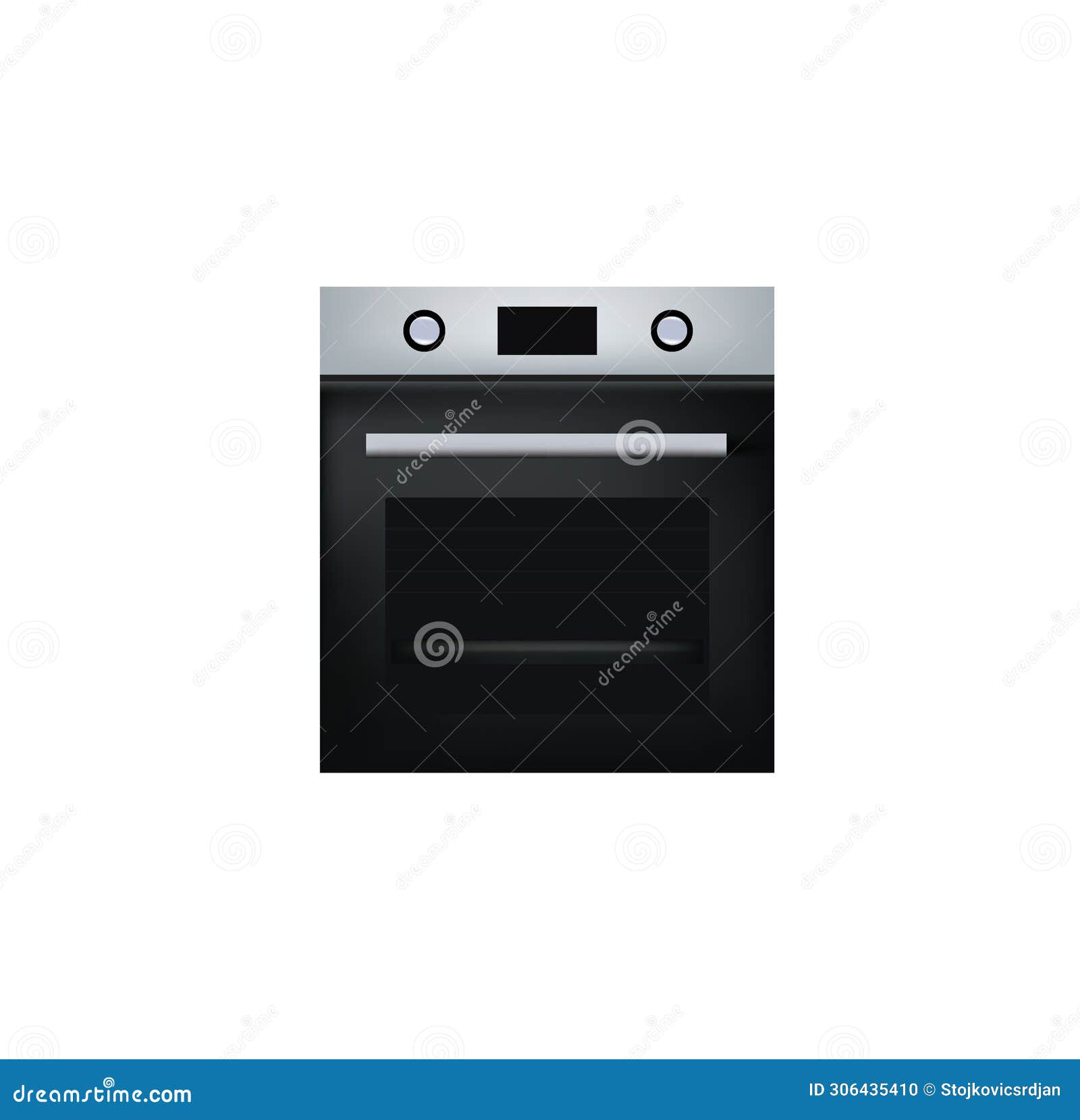Grey kitchen oven stock vector. Illustration of appliance - 306435410