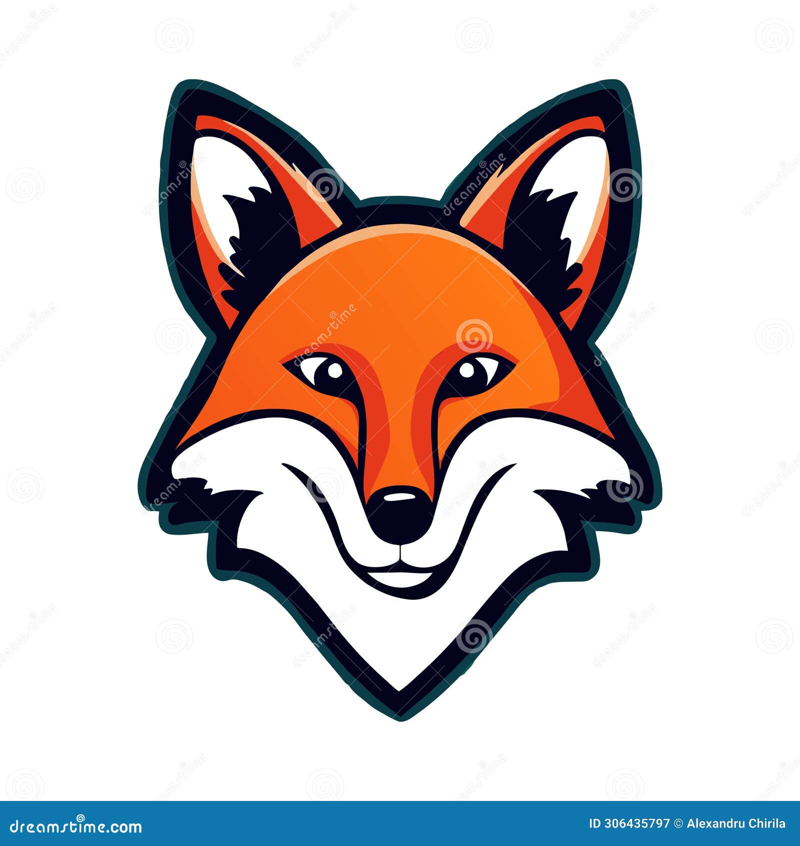 Fox graphic vector EPS stock illustration. Illustration of poster ...