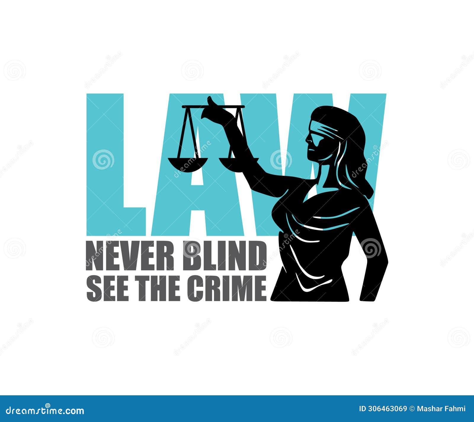 THEMIS, NEVER BLINDS SEE the CRIME LOGO, Stock Vector - Illustration of ...