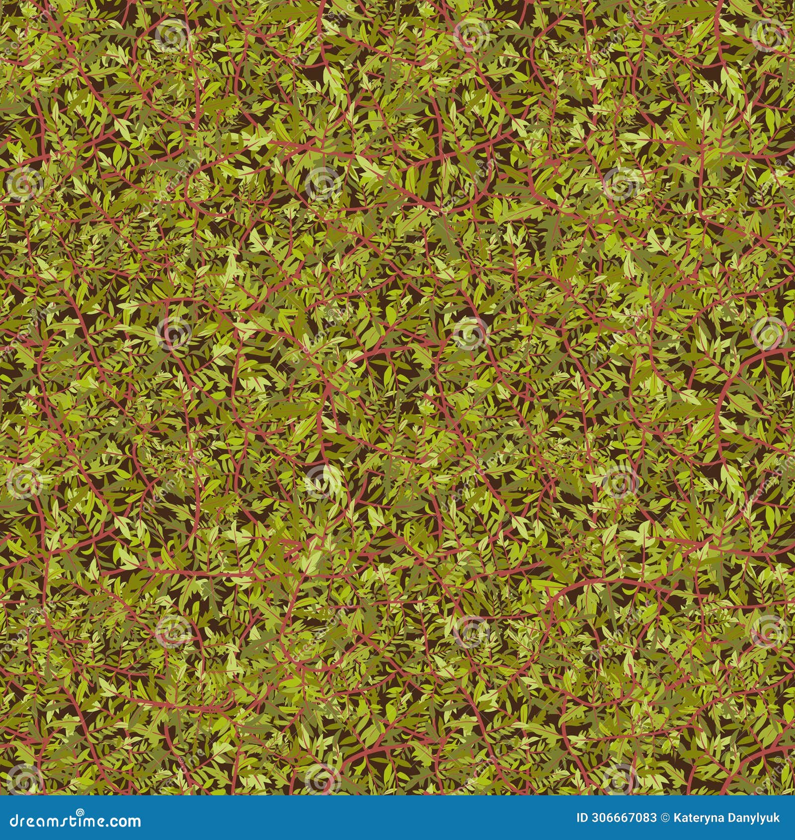 Green Moss Seamless Pattern on Black Stock Illustration Stock Vector ...