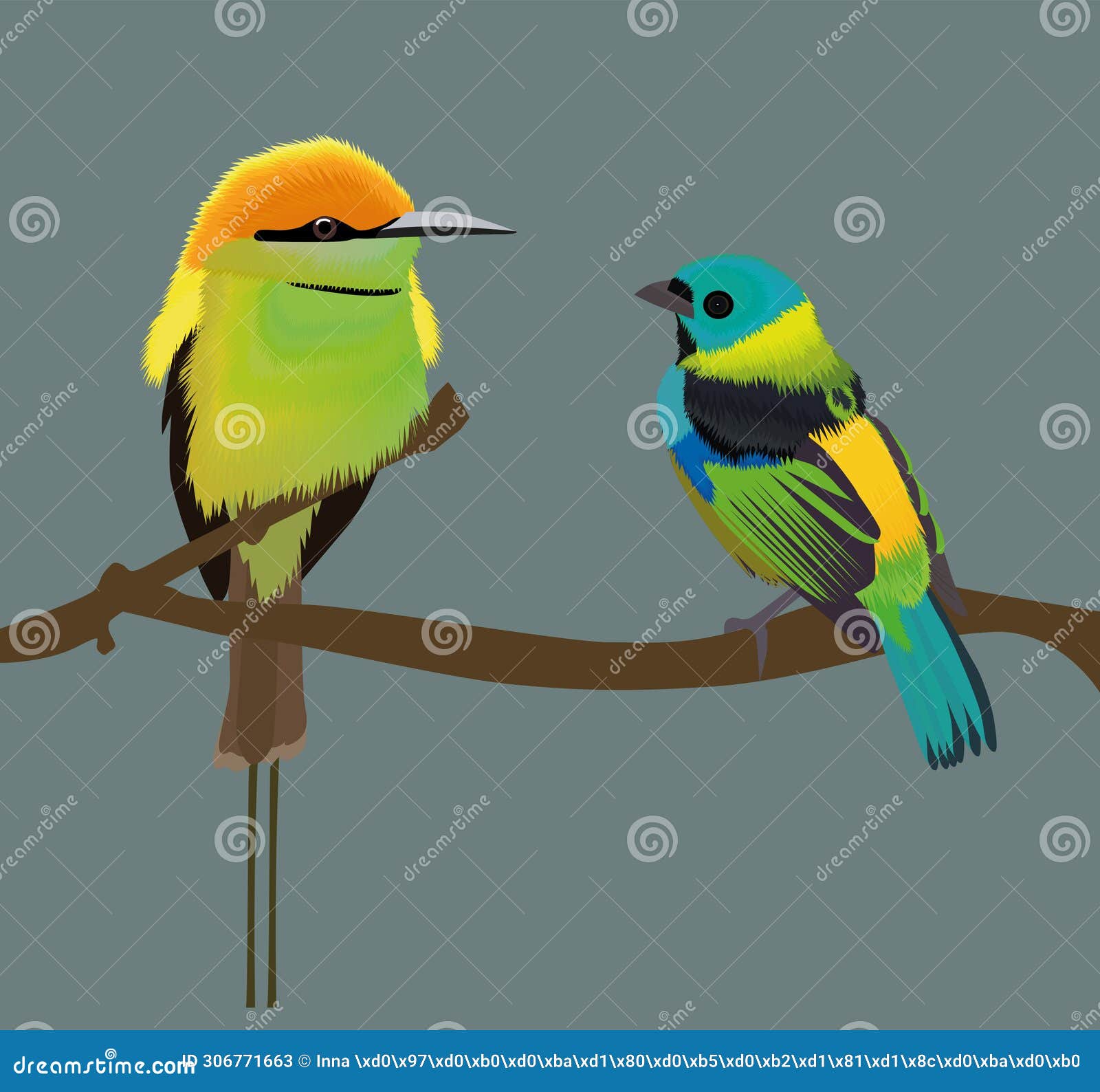 Coupl Of Birds Royalty-Free Illustration | CartoonDealer.com #306771663