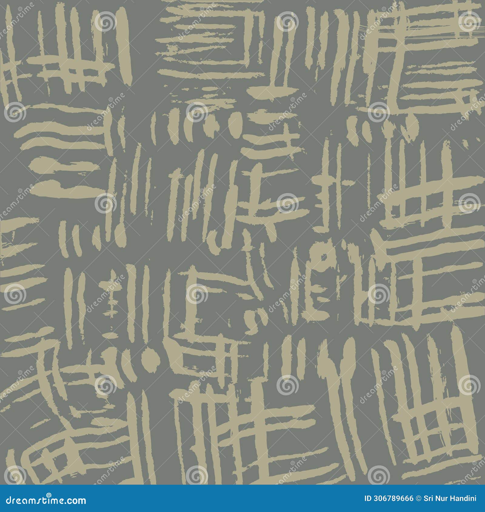 Seamless Pattern with Hand Drawn Brush Strokes. Stock Vector ...