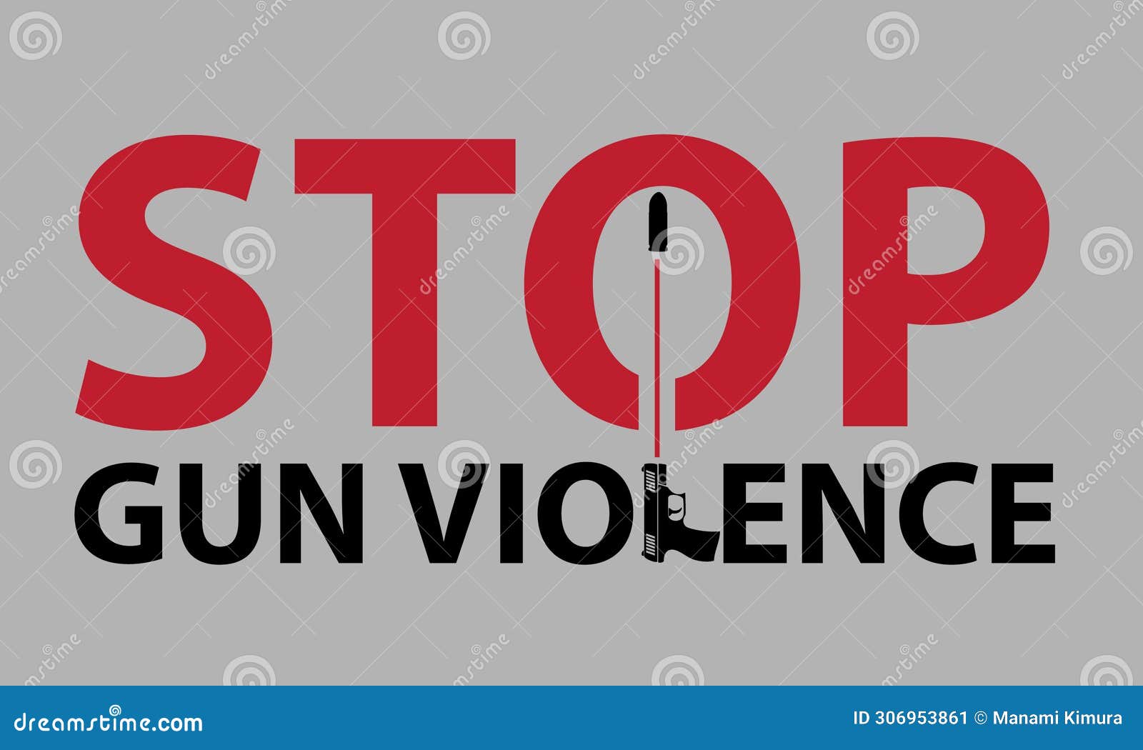 Stop Gun Violence Poster with a Bullet Stock Vector - Illustration of ...