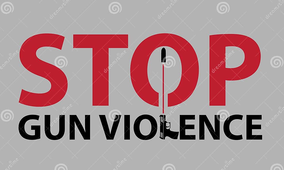 Stop Gun Violence Poster with a Bullet Stock Vector - Illustration of ...