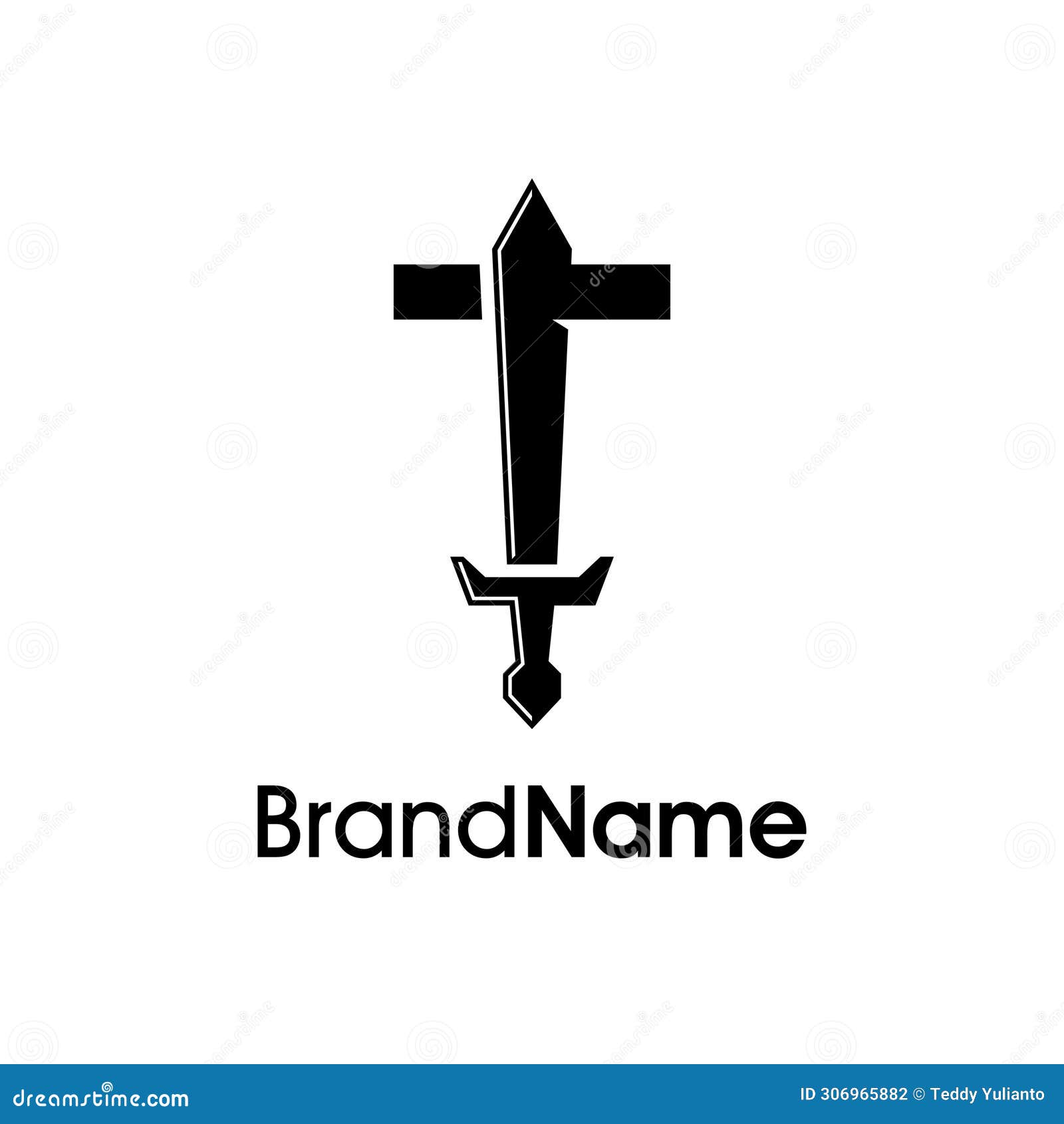 Simple and Modern Initial T Sword Logo Stock Vector - Illustration of ...