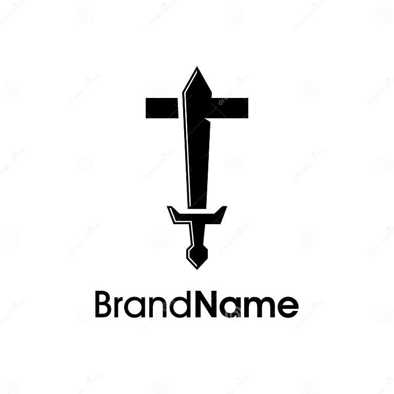 Simple and Modern Initial T Sword Logo Stock Vector - Illustration of ...