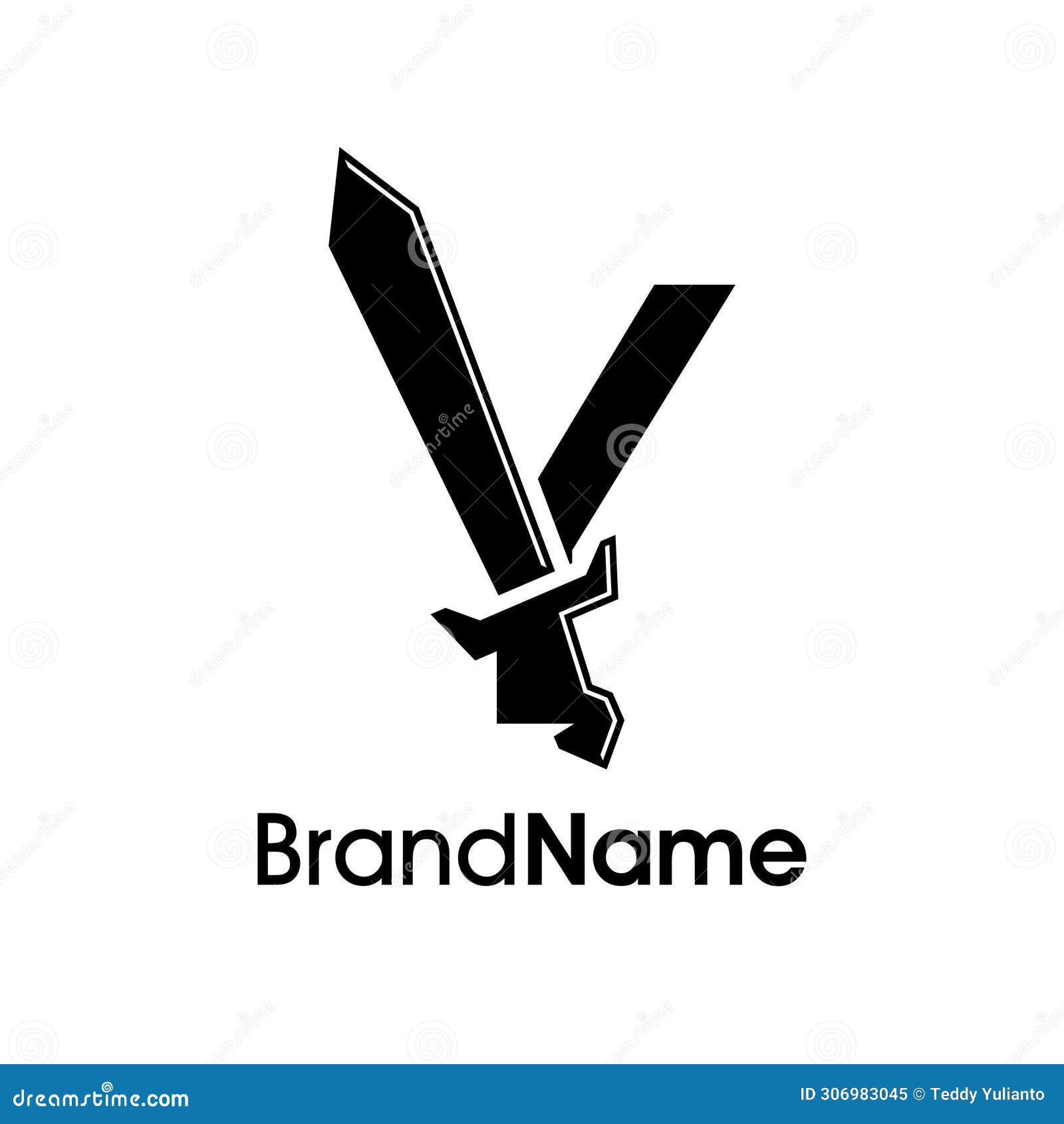 Simple and Modern Initial Y Sword Logo Stock Vector - Illustration of ...