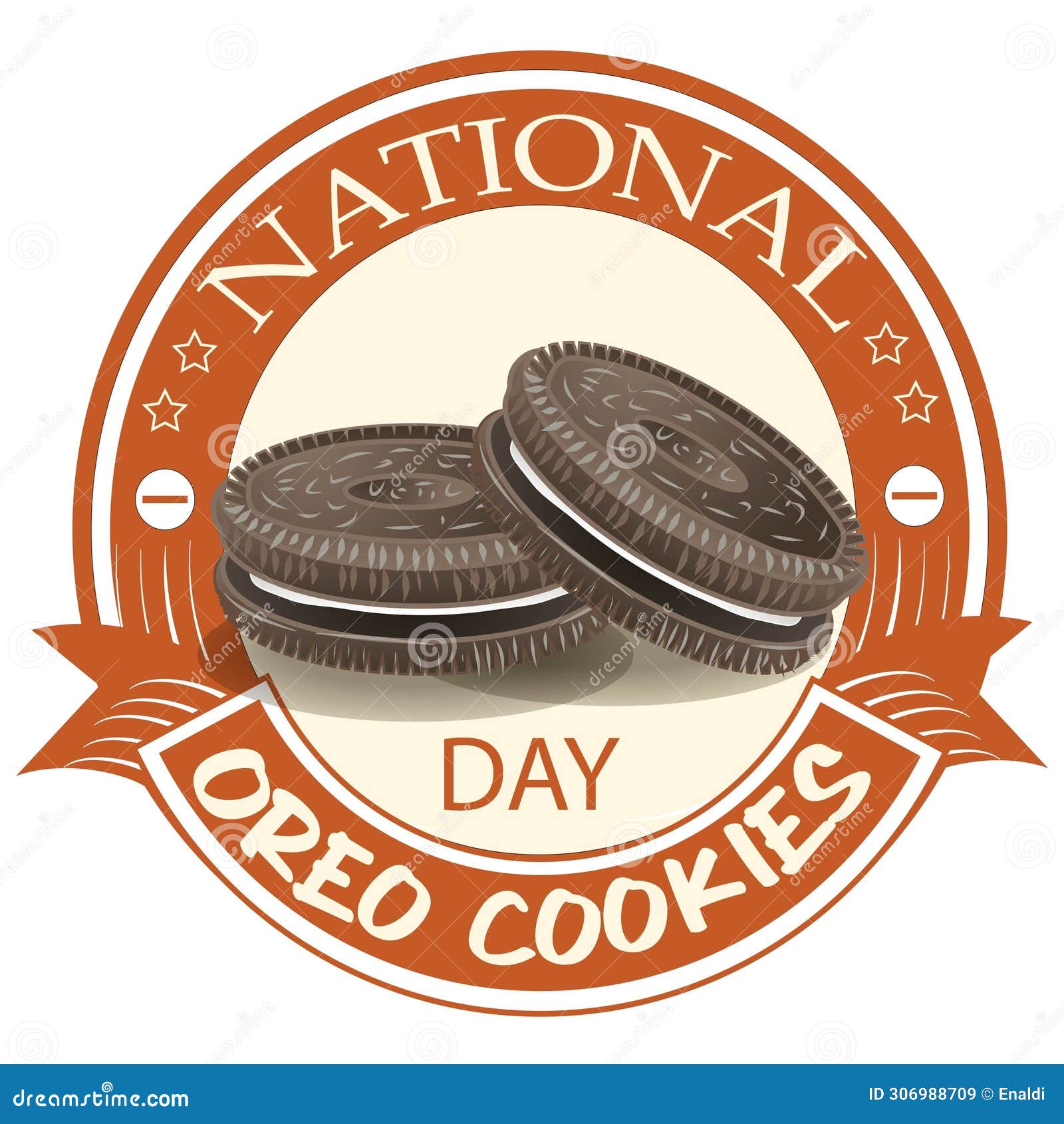 National Oreo Cookies Day Sign Vector Stock Vector - Illustration of ...