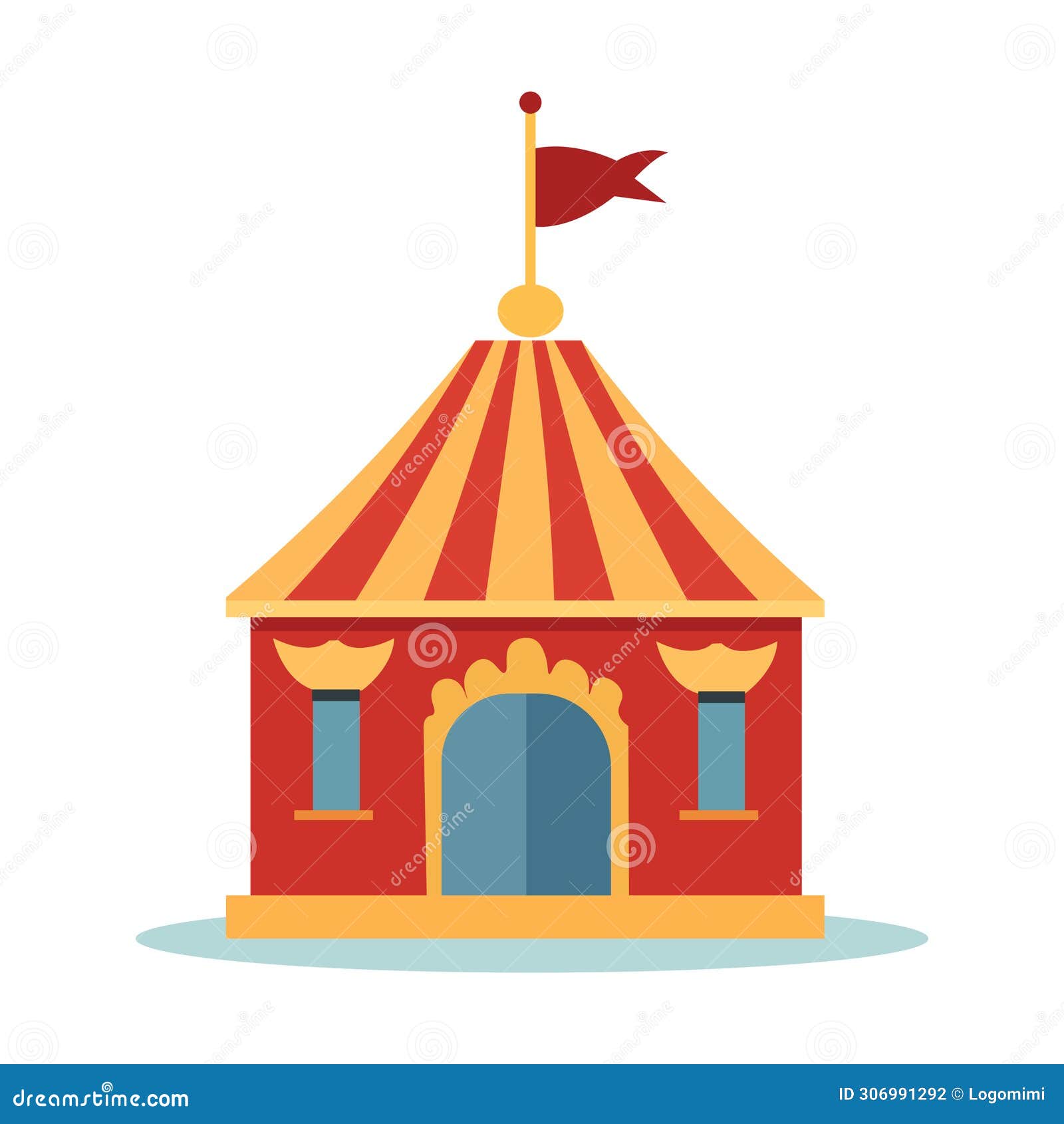 Fairground Attractions Grayscale Scene Cartoon Vector | CartoonDealer ...