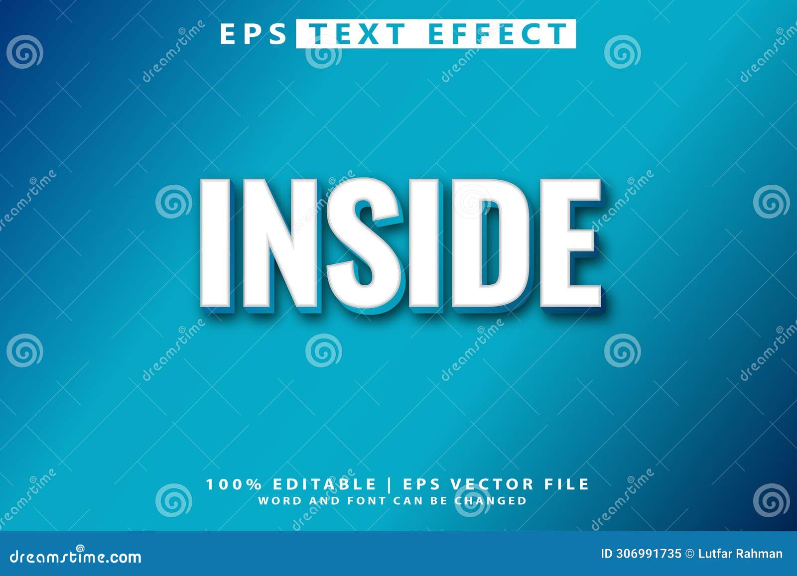 Editable Text Effect Inside 3d Template Style Stock Vector ...