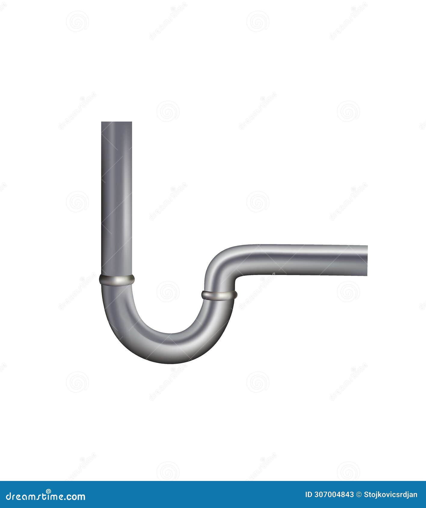 Metal drain pipe stock vector. Illustration of clog - 307004843