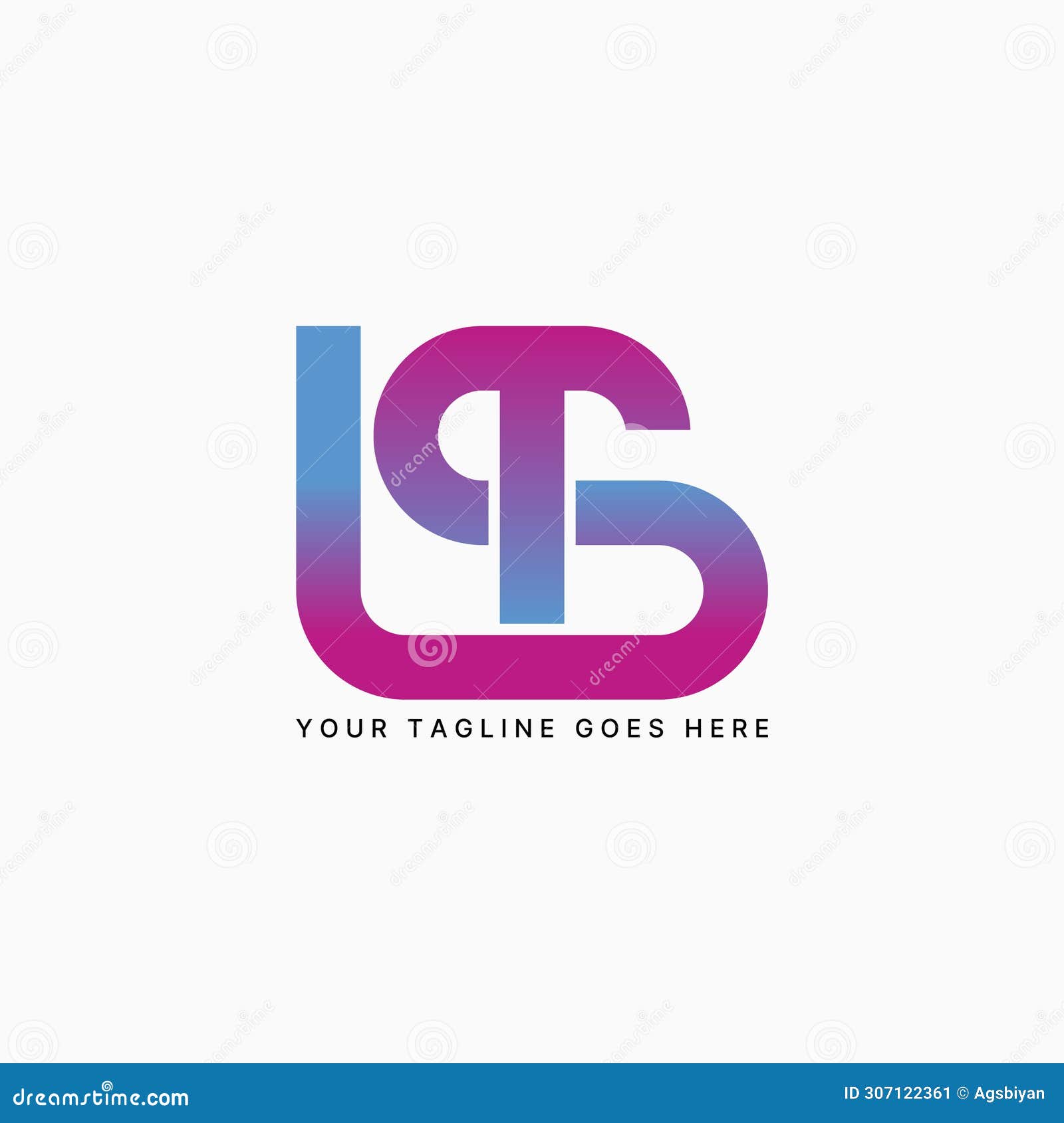 Initial Modern LST or LTS Font Line Connected Related Monogram Sport ...