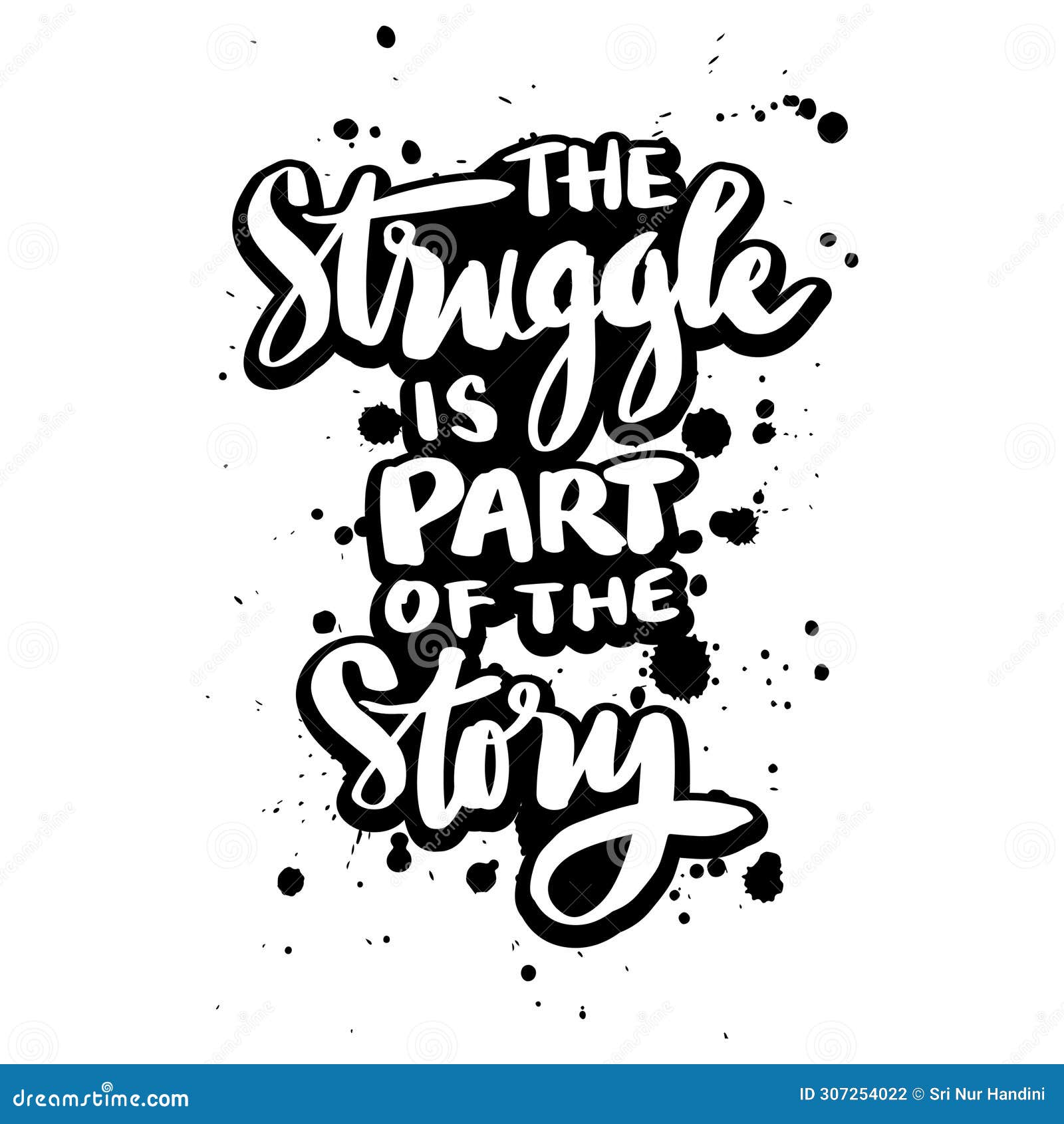 The Struggle is Part of the Story. Inspirational Quote. Hand Drawn ...