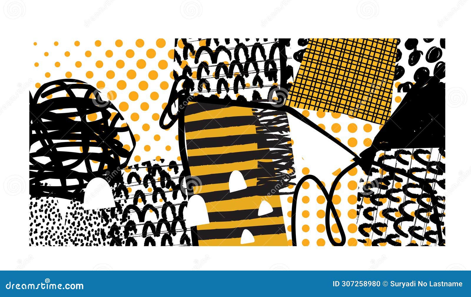 Abstract Line Drawing Grunge Rough Hand Drawn Art Print and Background ...