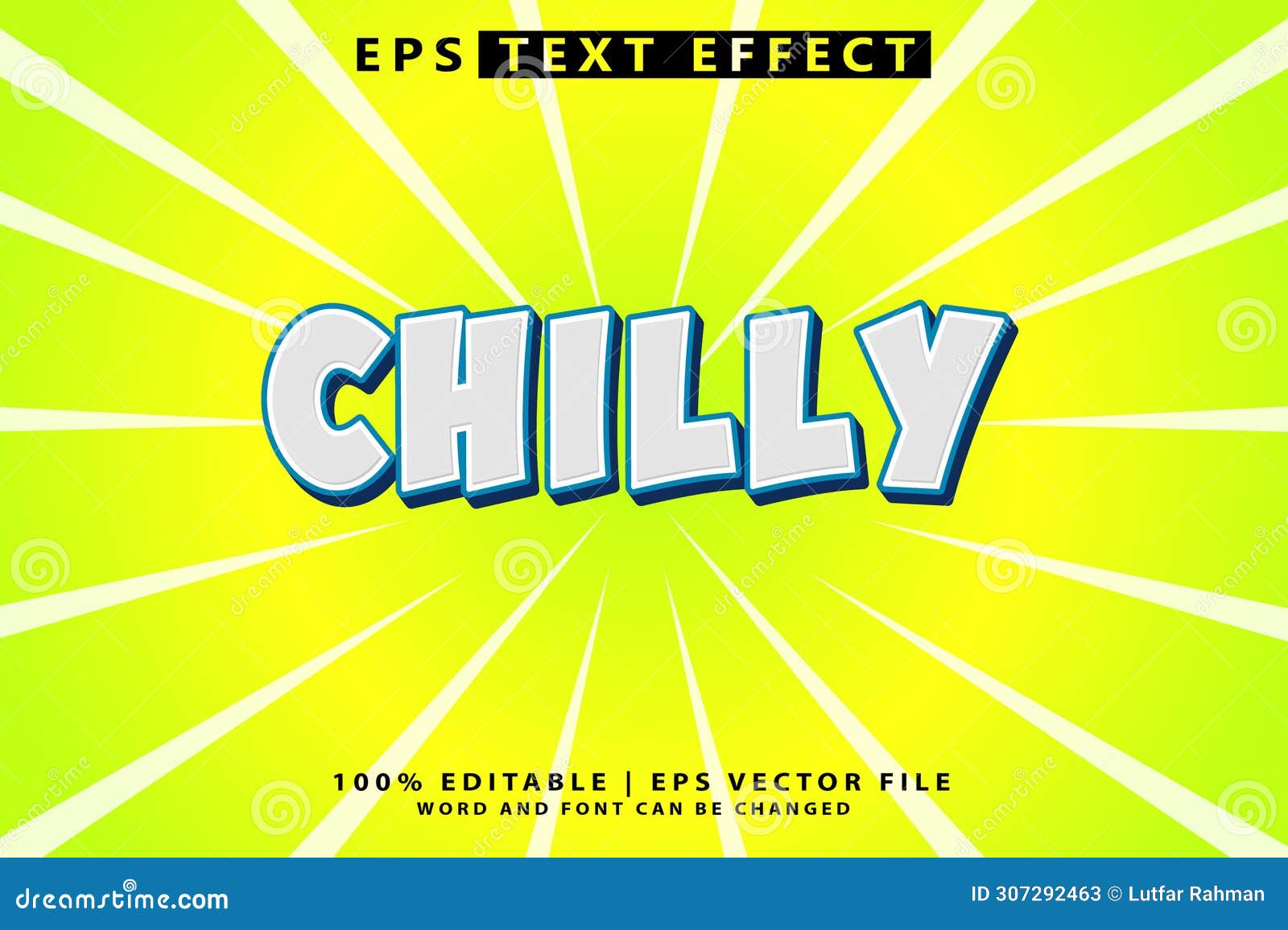 Editable Text Effect Chilly Off 3d Template Style Stock Vector ...