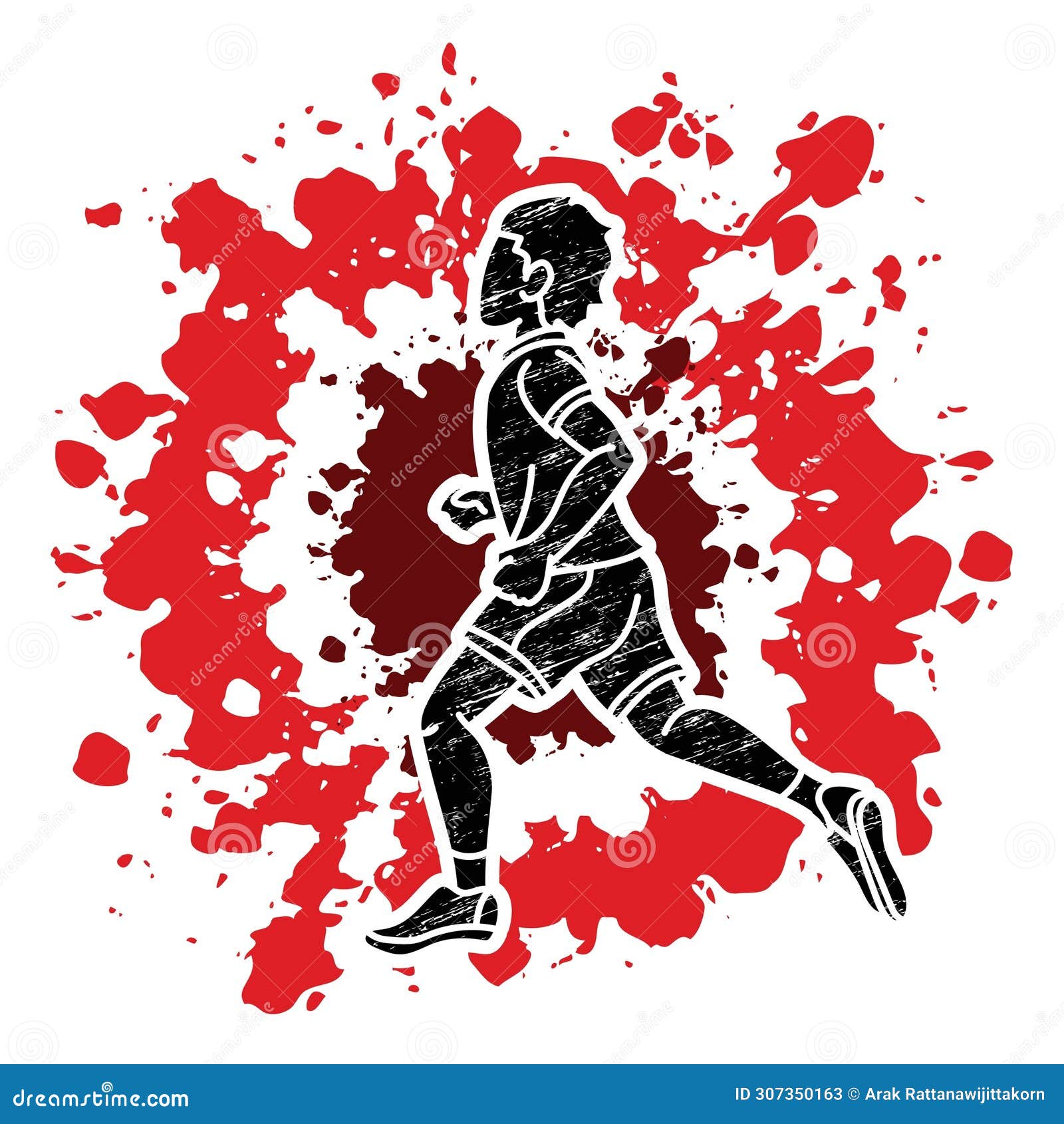 A Boy Start Running Action Jogging a Child Movement Cartoon Sport ...