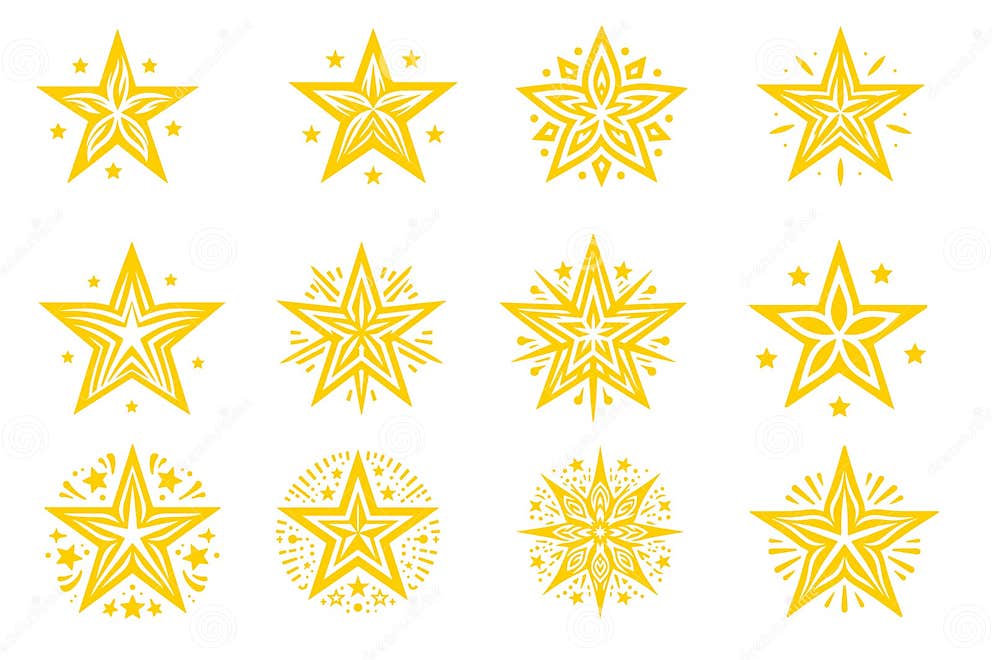 Set of Stars. Star Vector Icons Set. Star Vector Collection. Star ...