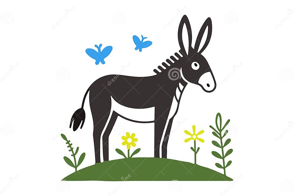 Cute Mule Icon, Cute Mule Vector Illustration Stock Vector ...