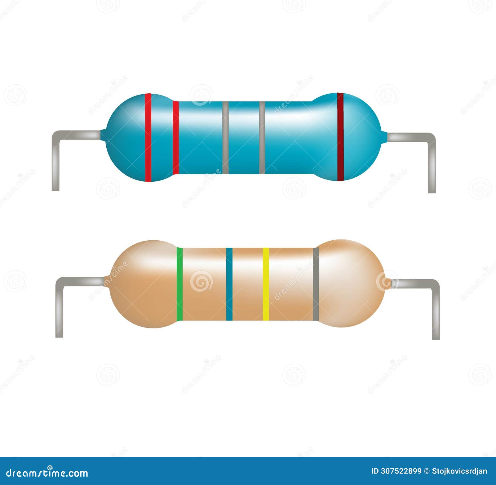 Power resistors set stock vector. Illustration of microchip - 307522899