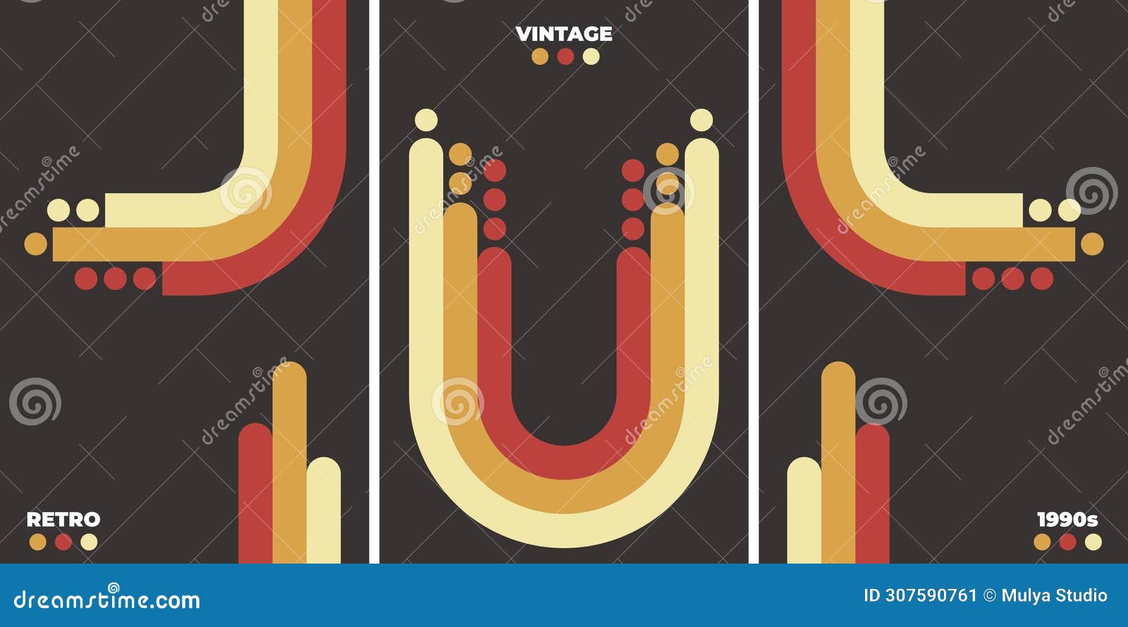 Retro Vintage Background 1990s Vector Stock Vector - Illustration of ...