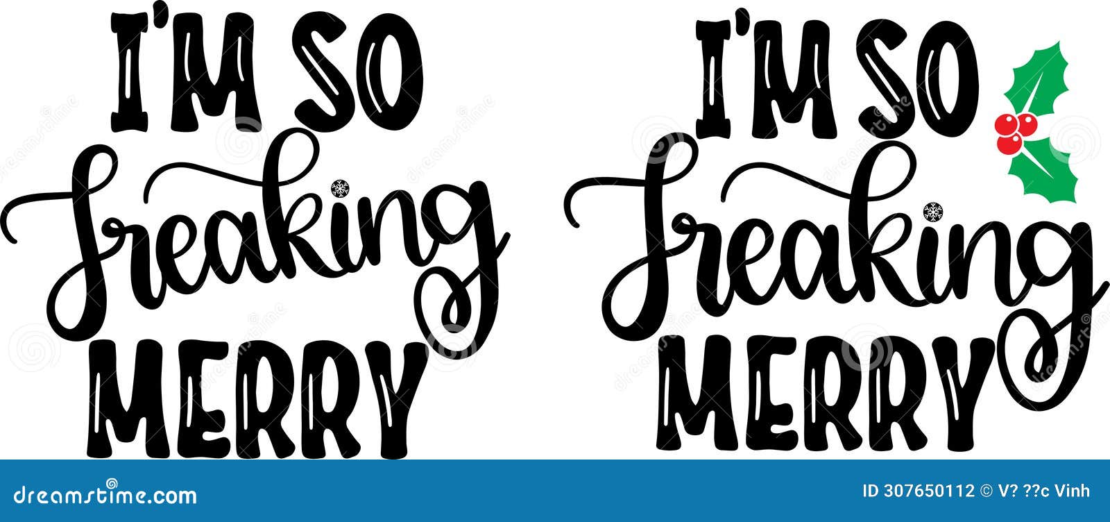 I am so Freaking Merry Vector Illustration File for Christmas Holiday ...