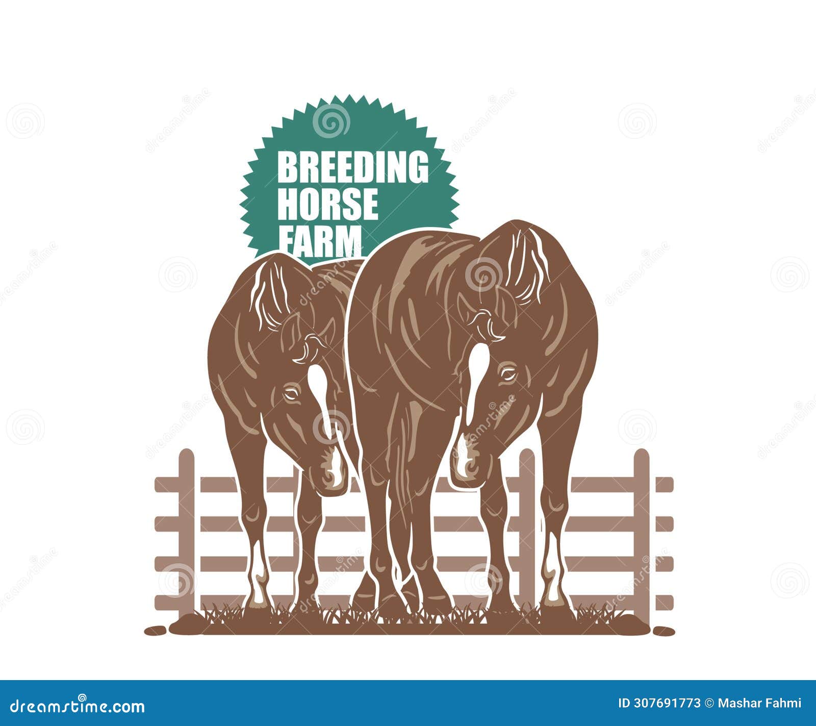 HORSE FARM BREEDER RANCG LOGO Stock Illustration - Illustration of ...