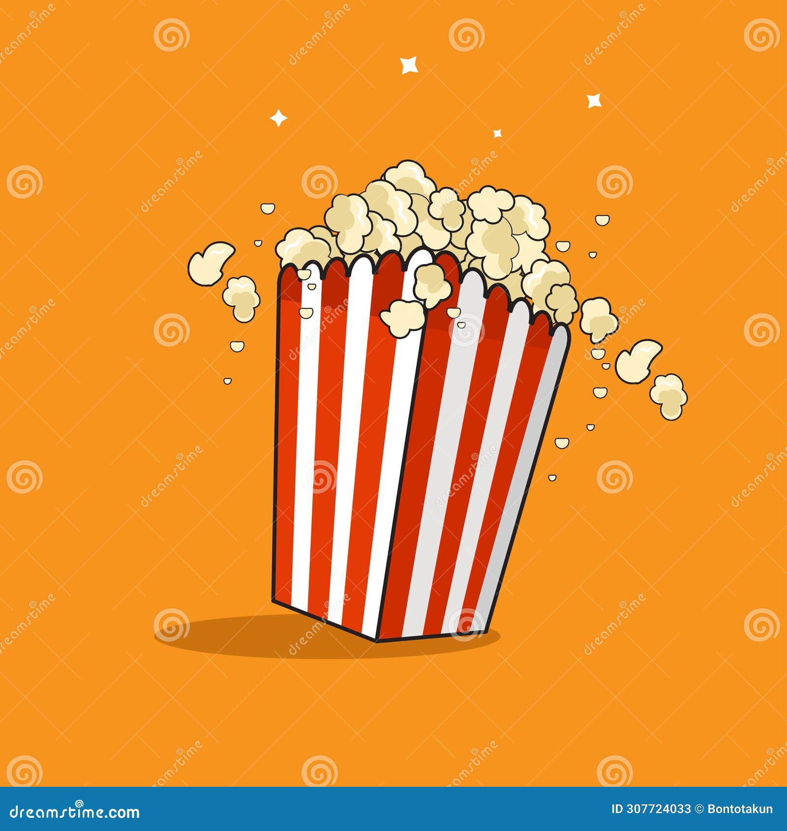 Popcorn bucket vector stock vector. Illustration of refreshment - 307724033