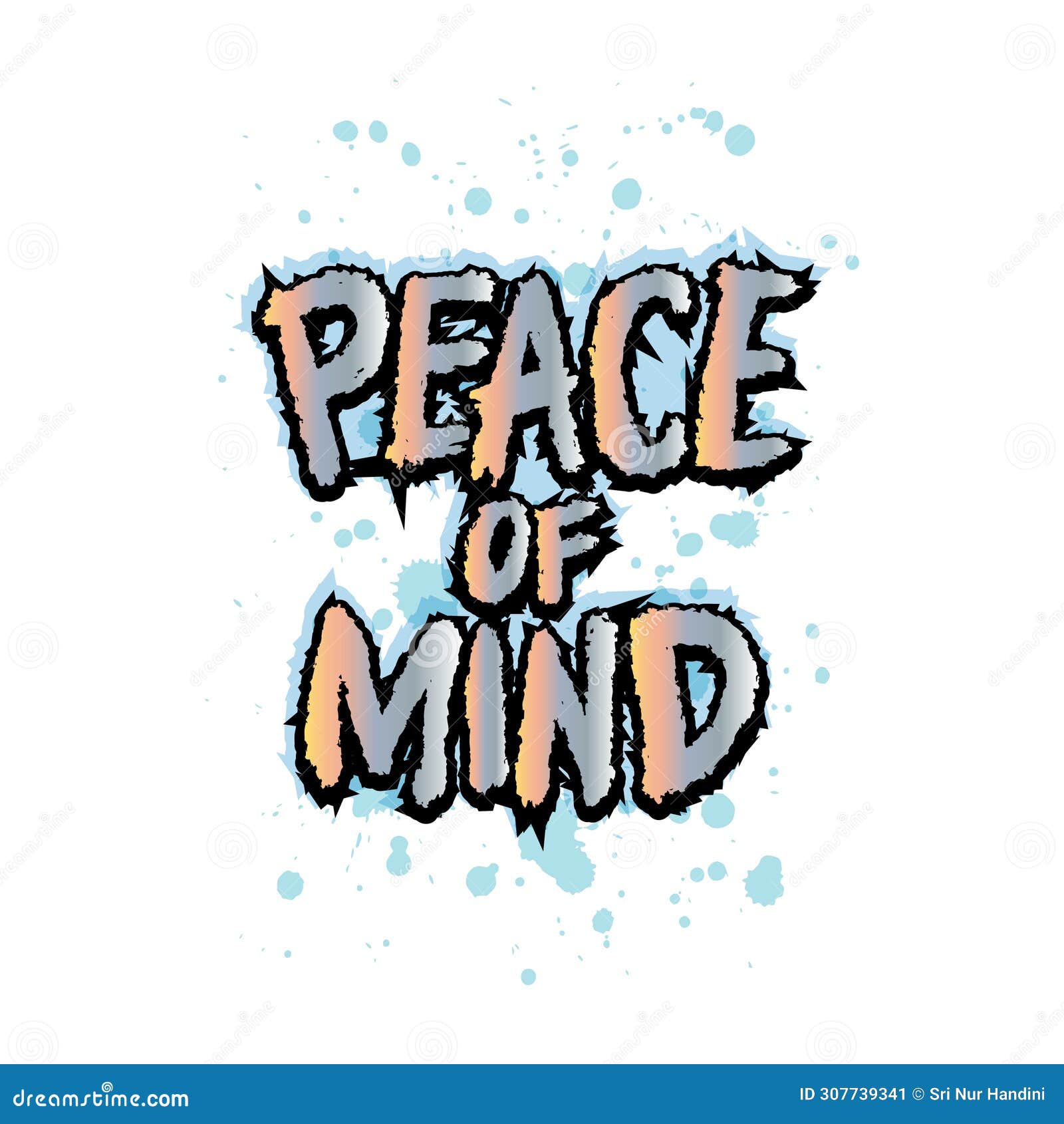 Peace of Mind. Inspirational Quote. Hand Drawn Lettering Stock Vector ...