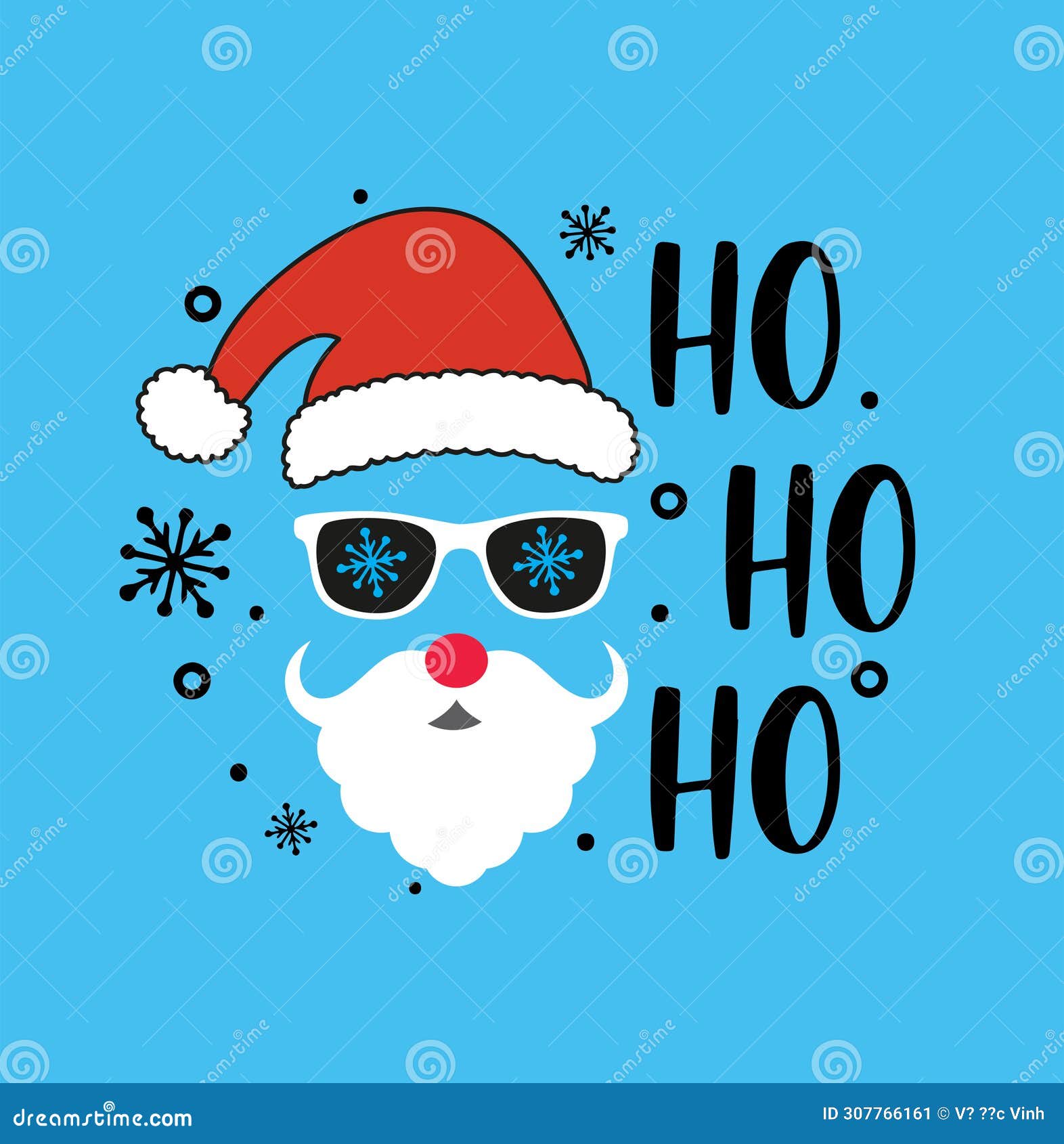 Hohoho Santa Claus Vector File for Christmas Holiday Letter Quote ...