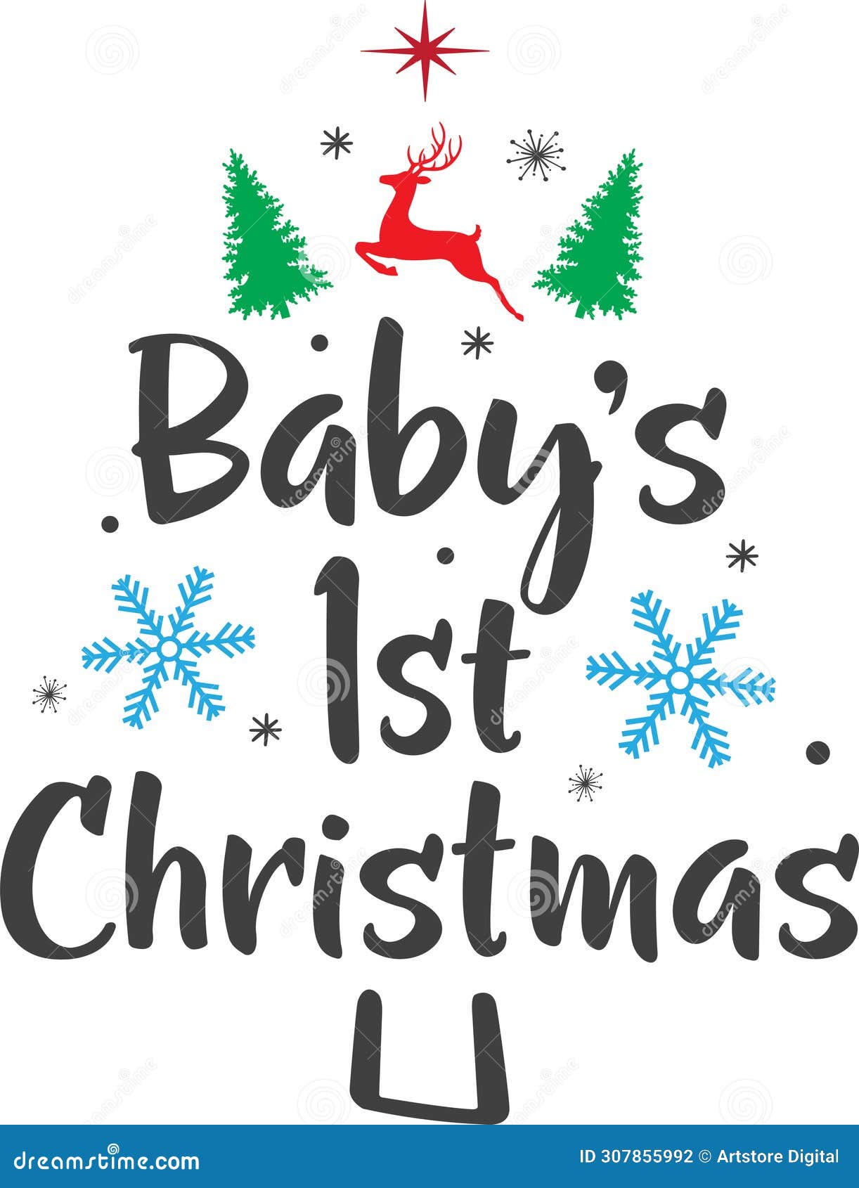 Baby S First Christmas Vector File for Holiday Letter Quote Vector ...