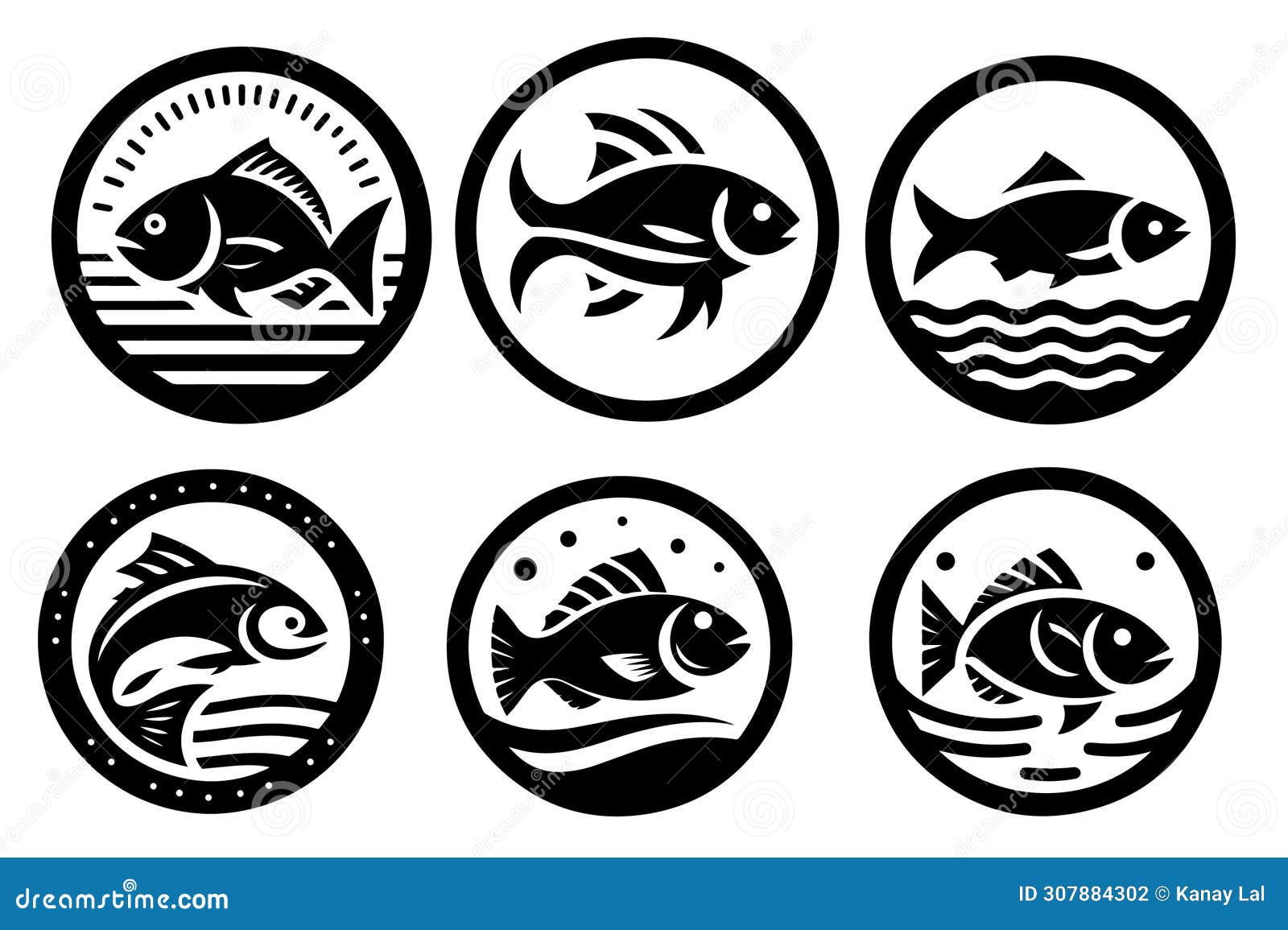 Fish Logo Icon Vector Illustration Stock Vector - Illustration of ...