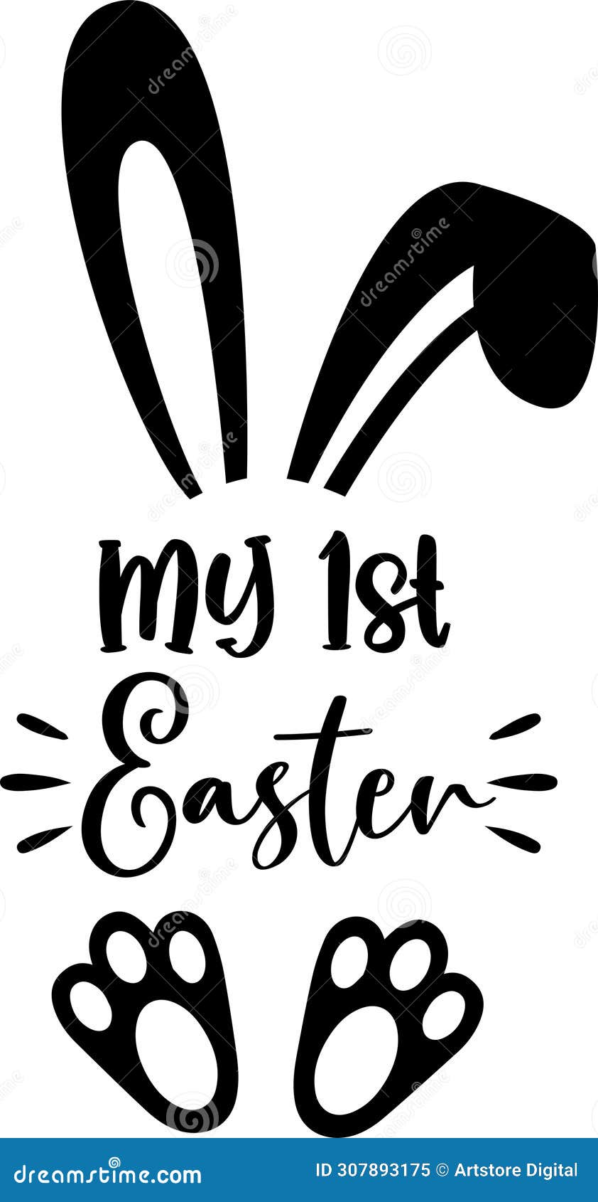 My First Easter, Tulips Flower, Happy Easter Vector Illustration File ...