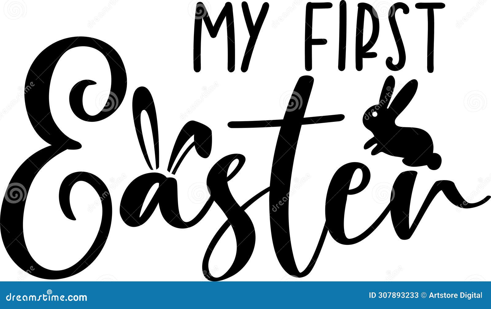 My First Easter, Tulips Flower, Happy Easter Vector Illustration File ...