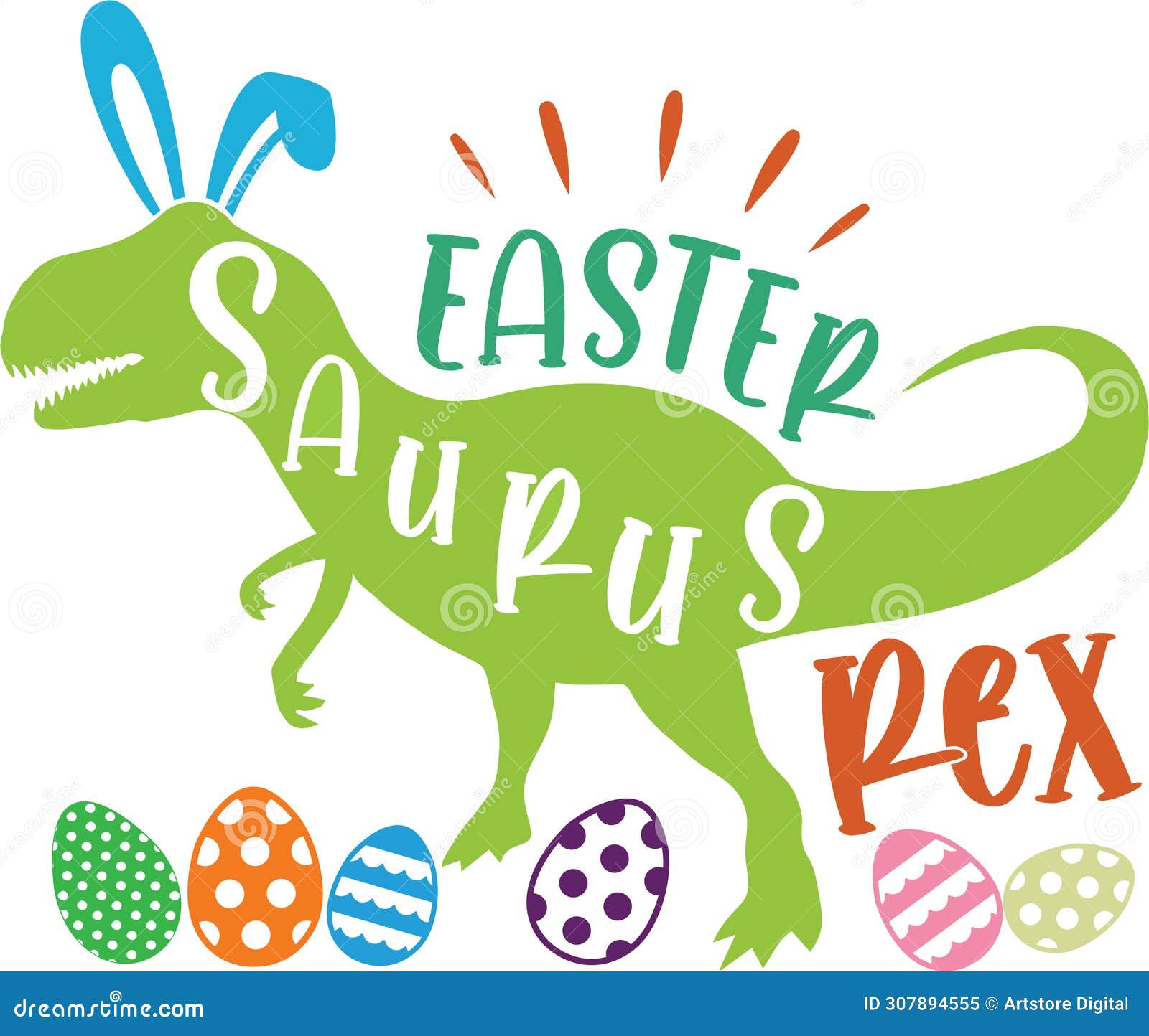 Bunny Saurus Rex, Typography T-shirt Design For Geographers Vector ...