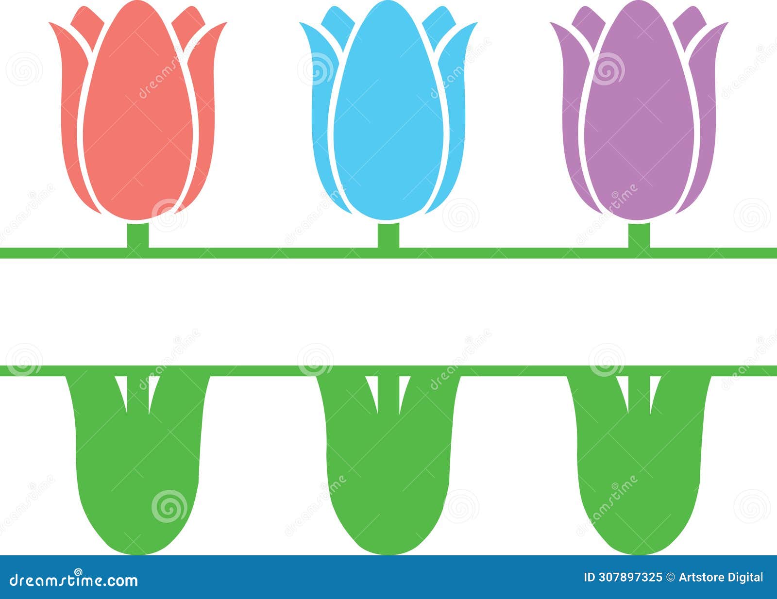 Tulips Split Name, Easter, Tulips Flower, Happy Easter Vector ...