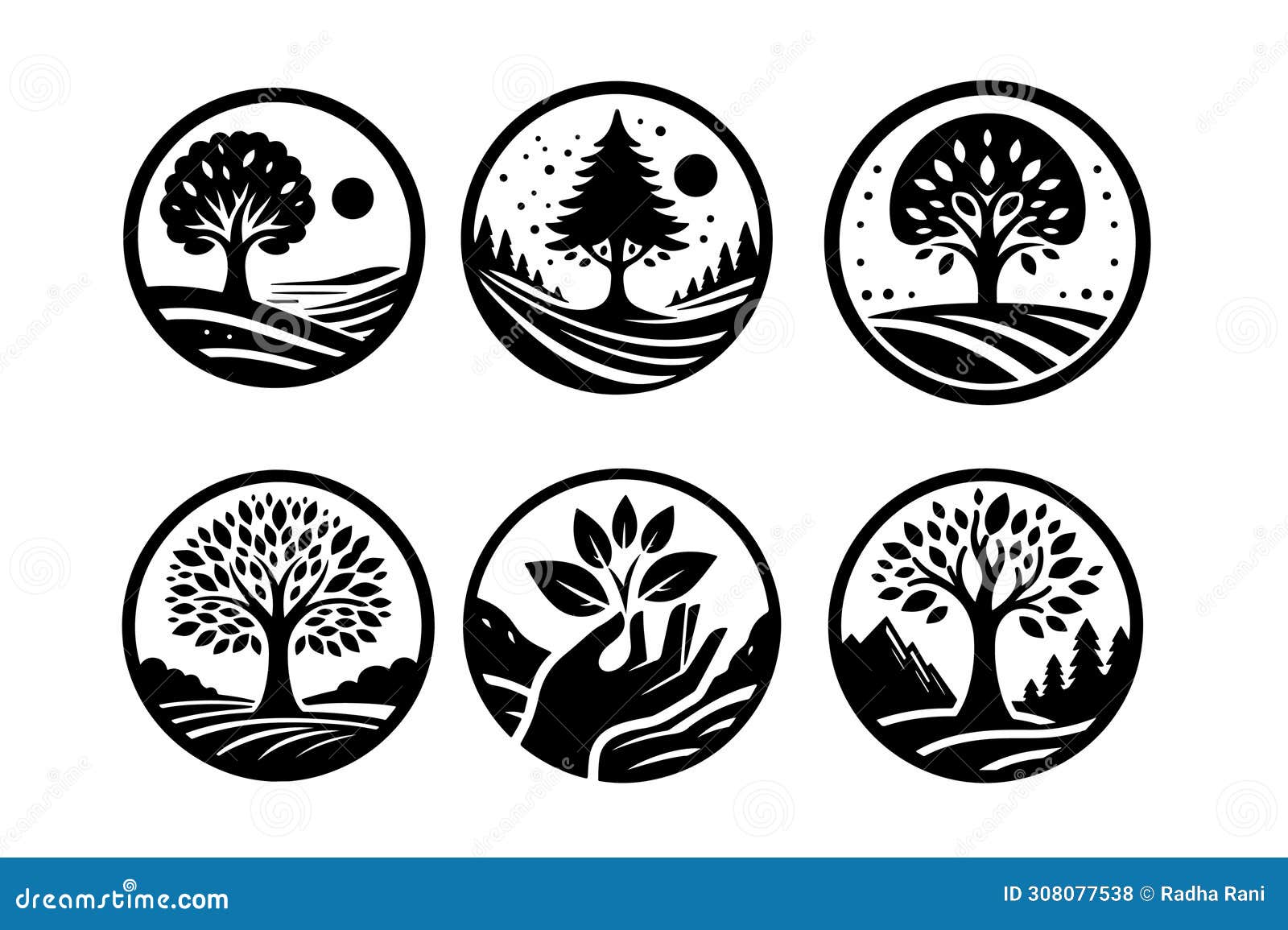 Nature Tree Vector Illustration for High Quality Print and Website ...