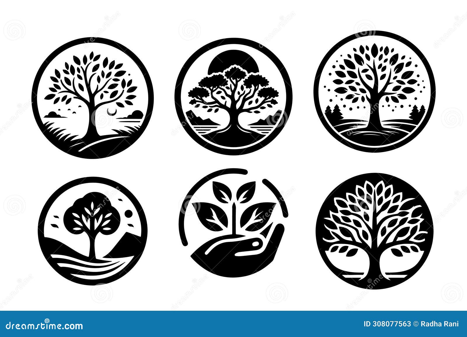 Nature Tree Vector Illustration for High Quality Print and Website ...