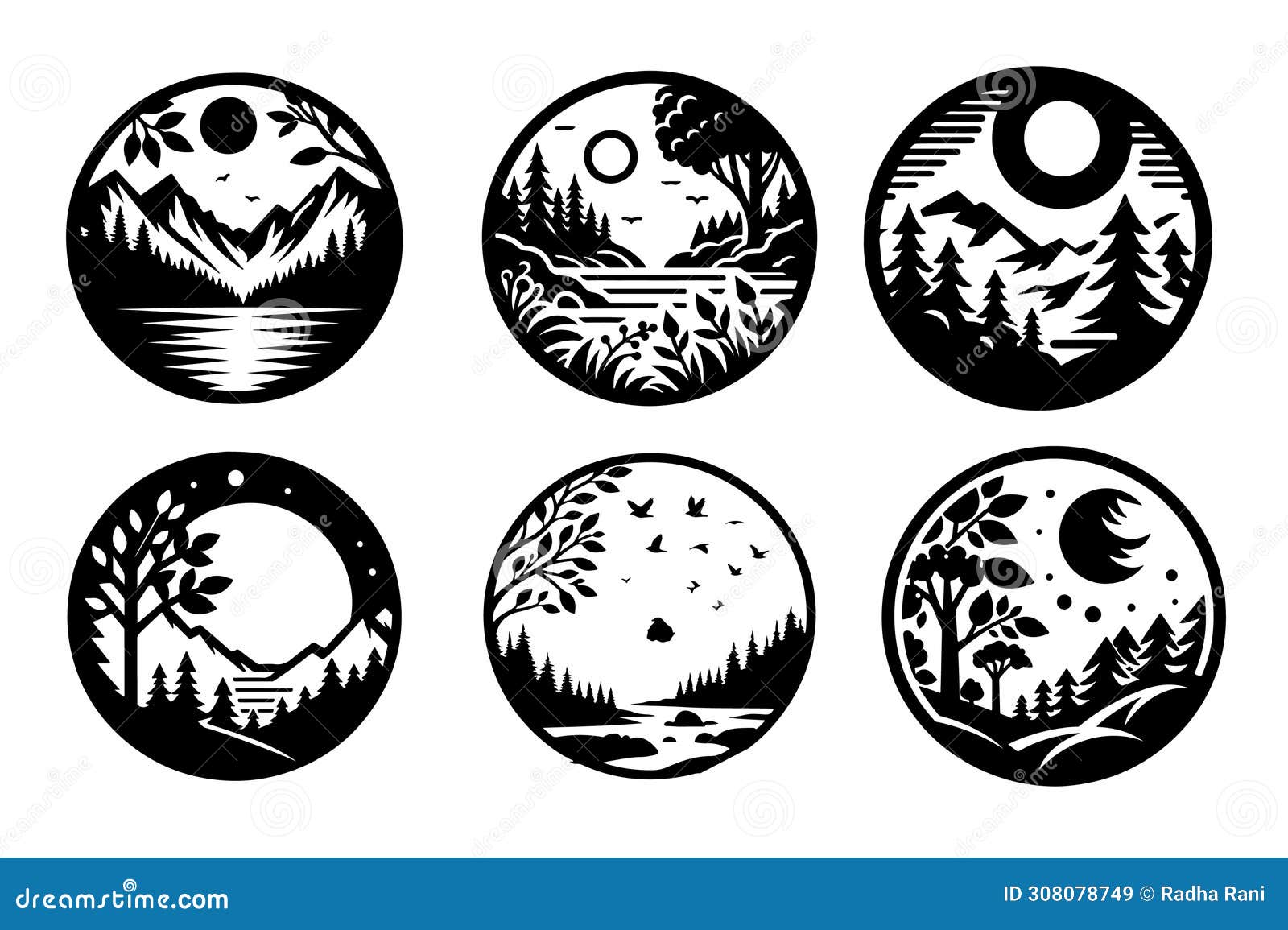 Nature Tree Vector Illustration for Web and Print Stock Vector ...