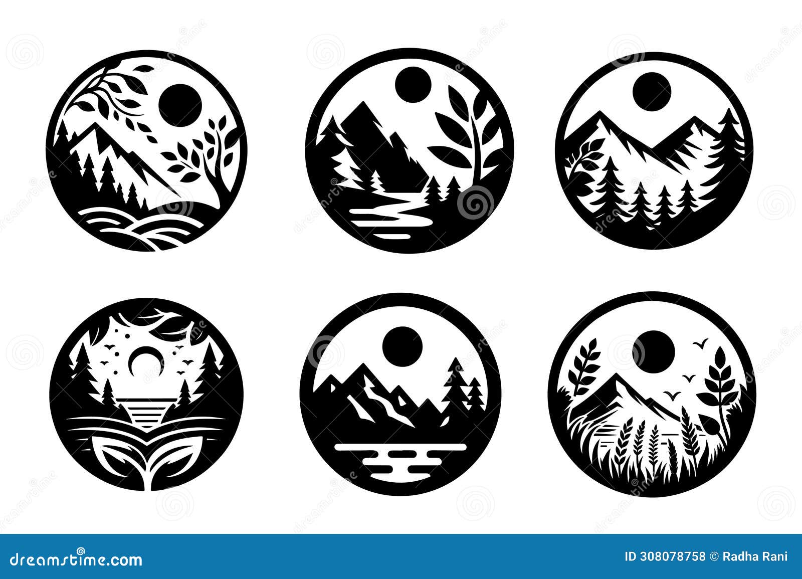 Nature Tree Vector Illustration for Web and Print Stock Vector ...